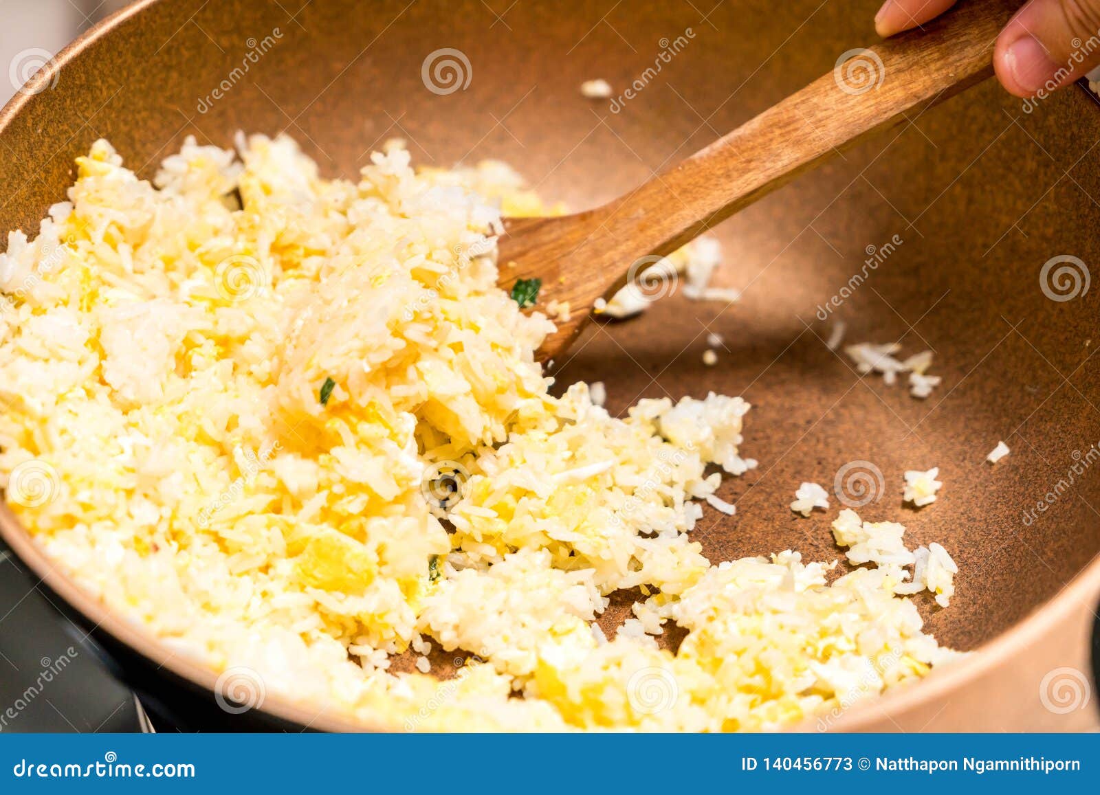 Cooking fried rice stock image. Image of tasty, dish - 140456773