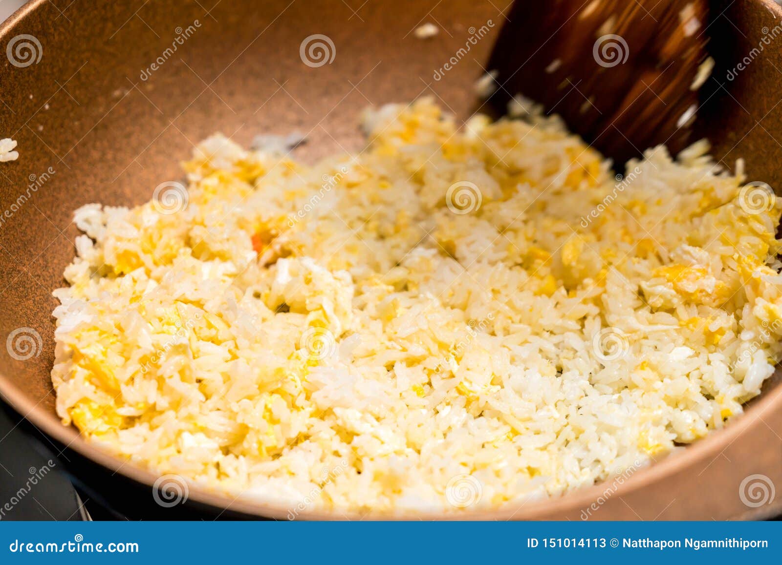 Cooking fried rice stock image. Image of fried, green - 151014113