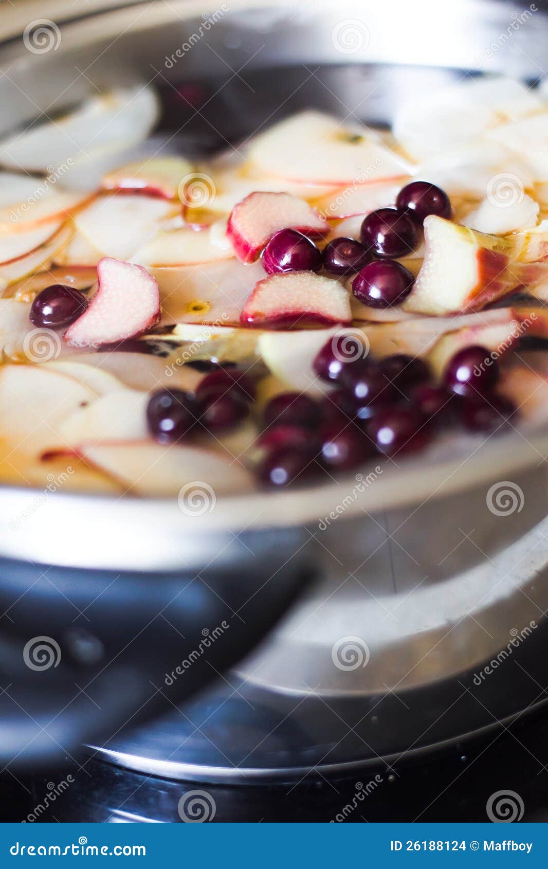 Cooking Fruit Preserves - Apple and Cherry Stock Photo - Image of ...