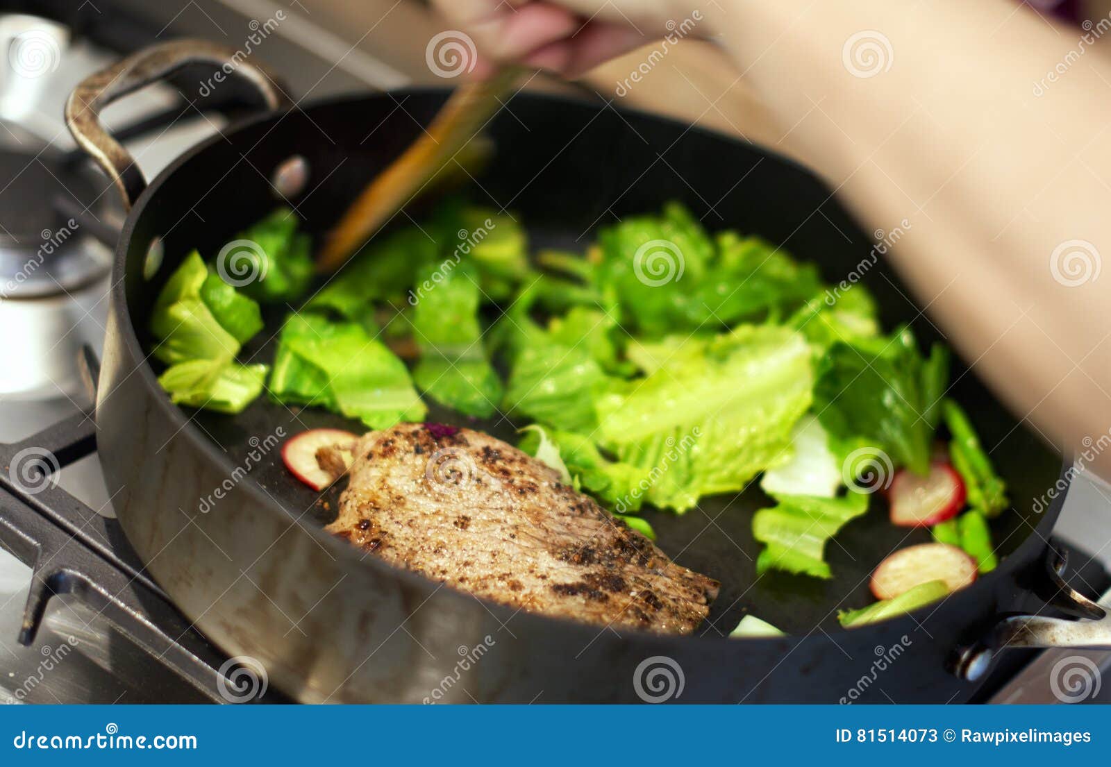 Cooking Frying Dish Dinner Concept Stock Image - Image of grandmother ...