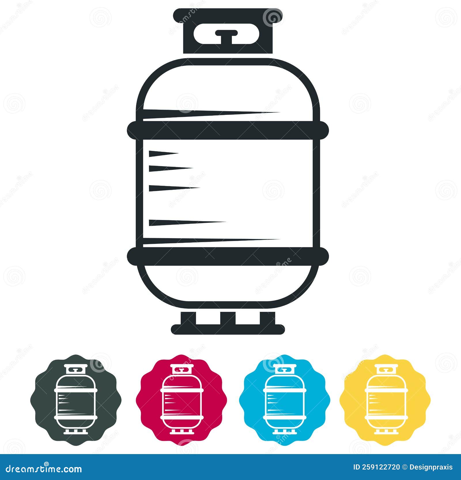 Cooking Gas Cylinder Icon stock illustration. Illustration of cylinder ...