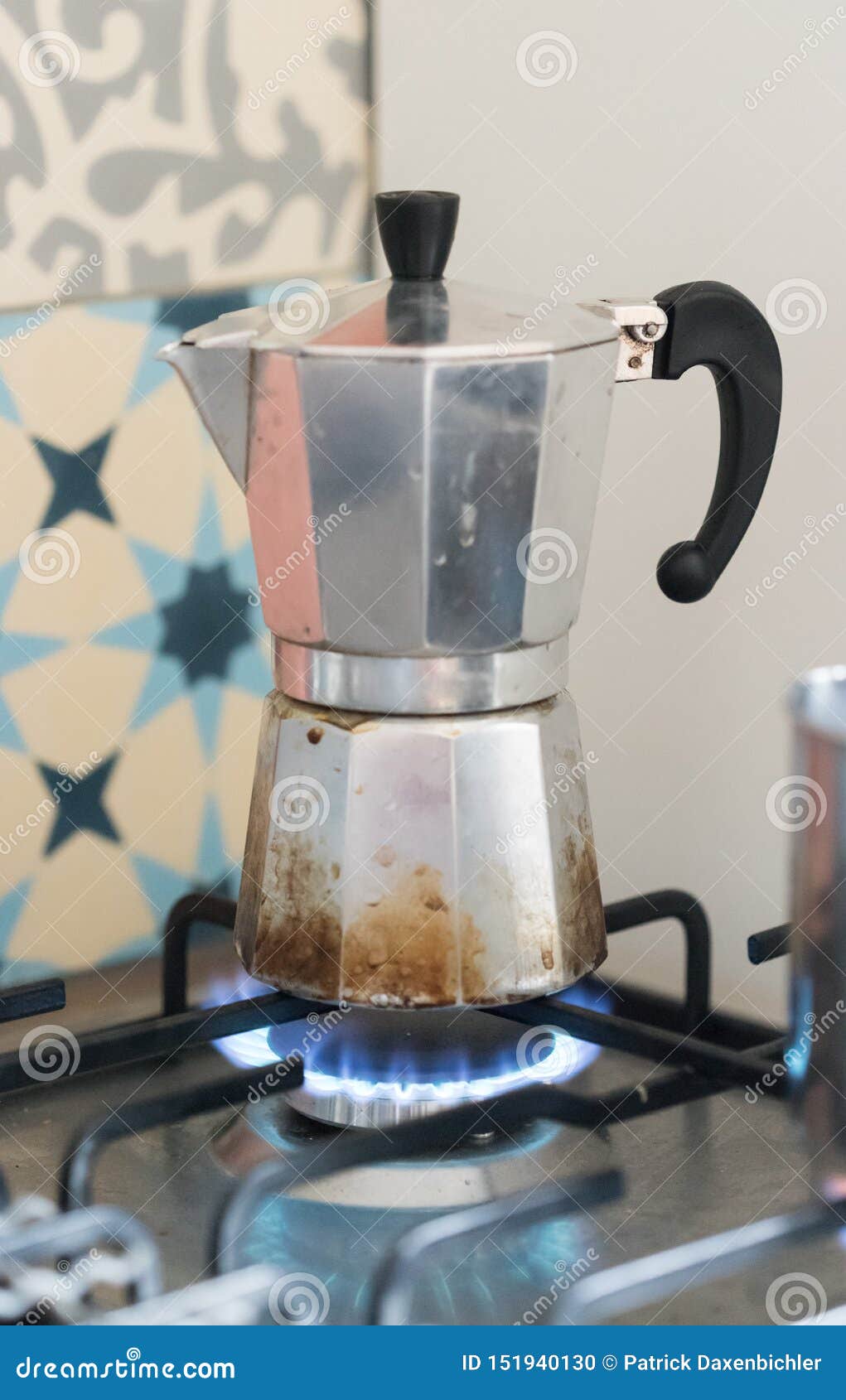 Cooking with Gas, Water Pot in Kitchen Stock Photo - Image of ...