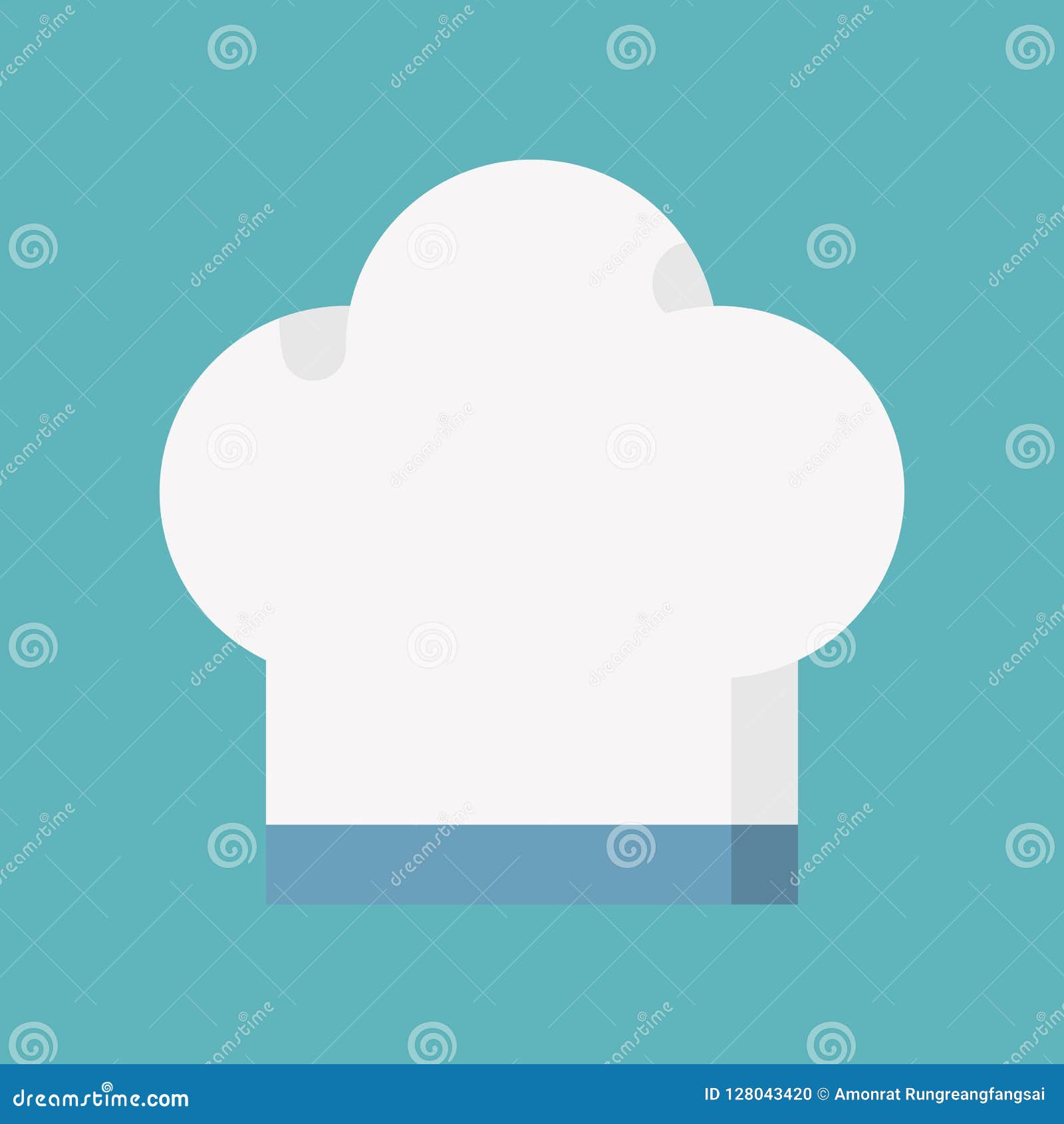 Cooking Hat Icon, Flat Design Isolated Vector Stock Vector ...