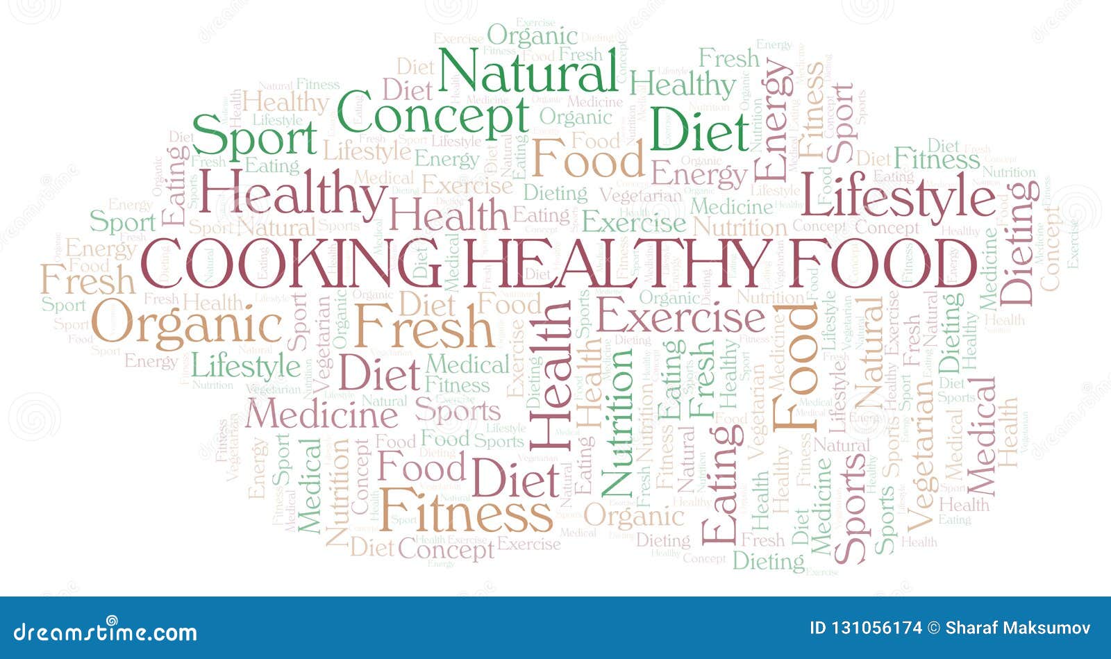 Cooking Healthy Food Word Cloud. Stock Illustration - Illustration of ...