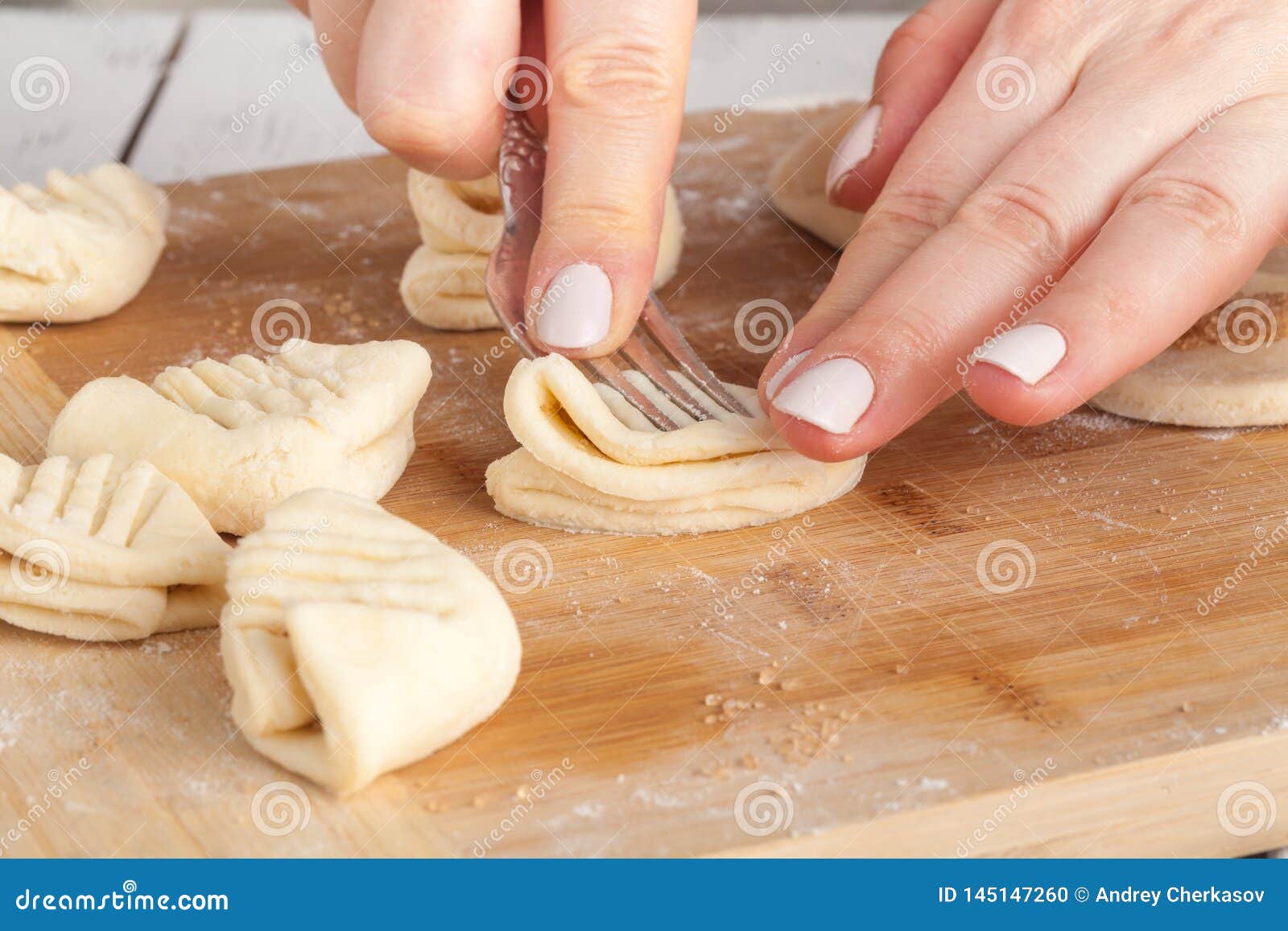 Cooking and Home Concept - Close Up of Hands Making Cookies from Fresh ...