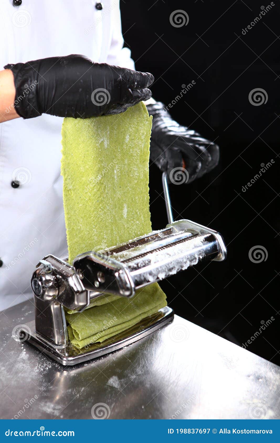 Man In Uniform With Machine Gun And Turned On Night Vision Device ...