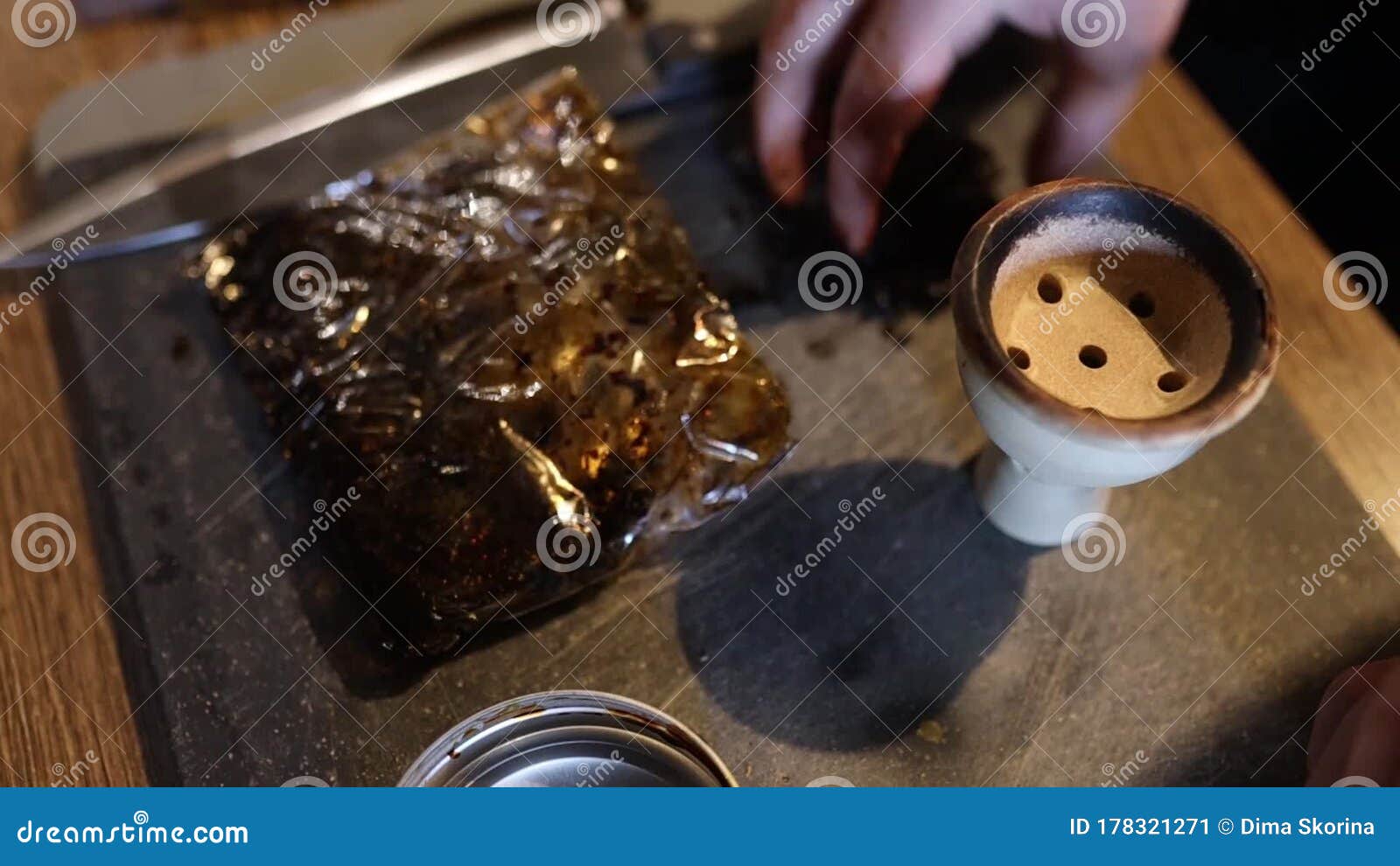 Cooking Hookah Bowl with Tobacco Stock Video - Video of smoke, hookah ...