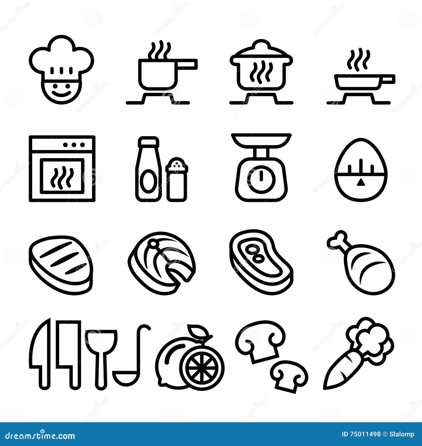 Cooking Icon Vector Isolated On White Background, Cooking Sign ...