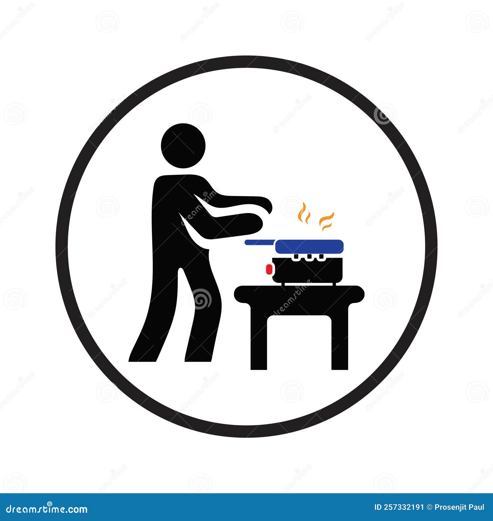 Cooking icon vector stock vector. Illustration of menu - 257332191