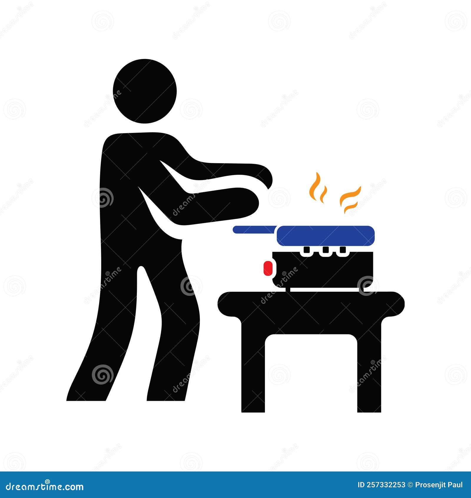 Cooking icon vector stock vector. Illustration of food - 257332253