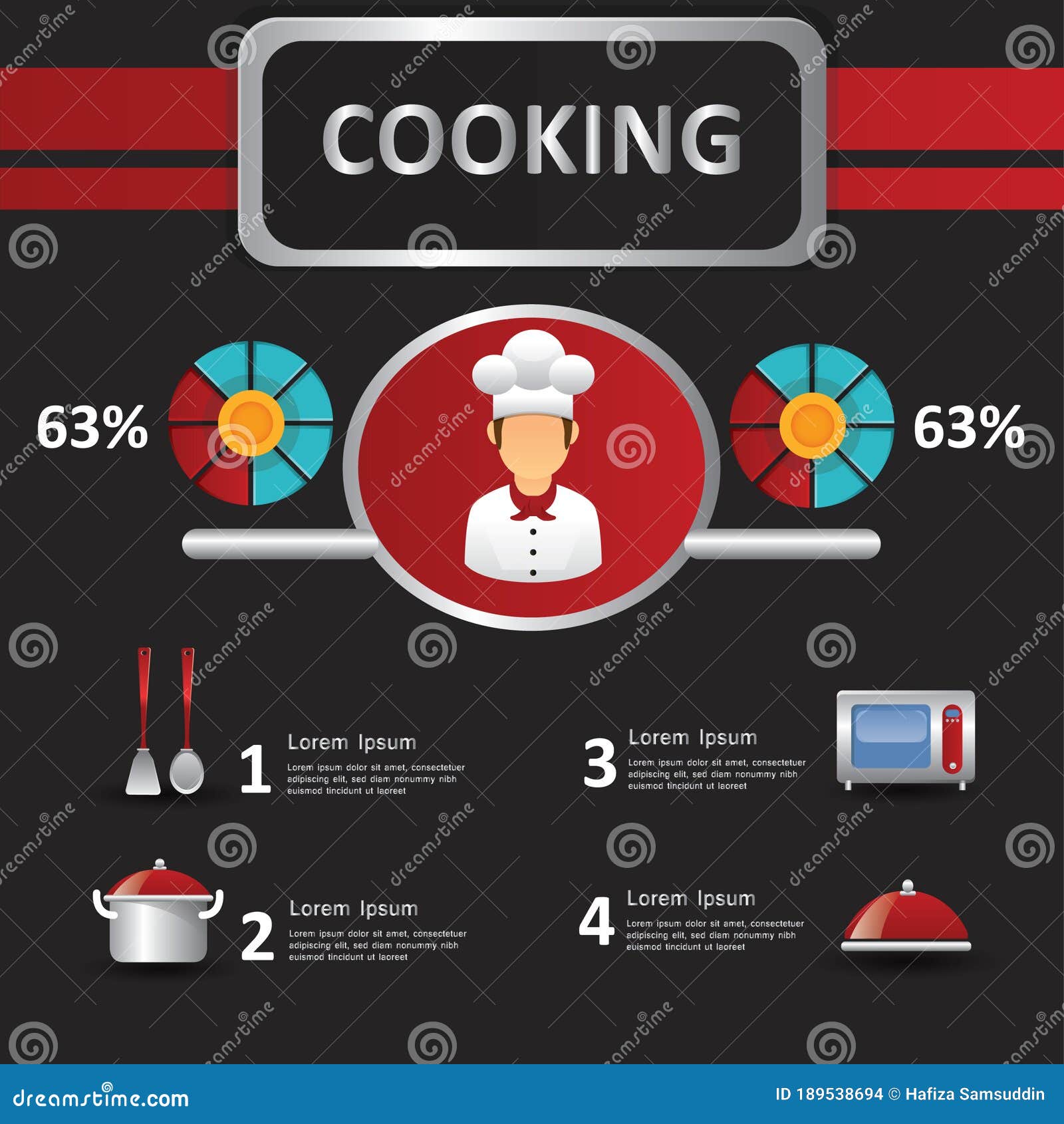Cooking Infographic Icons Cartoon Vector | CartoonDealer.com #39869817