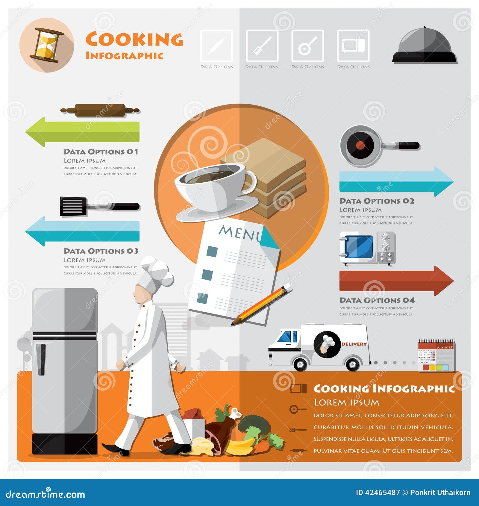 Cooking And Ingredient Infographic Cartoon Vector | CartoonDealer.com ...