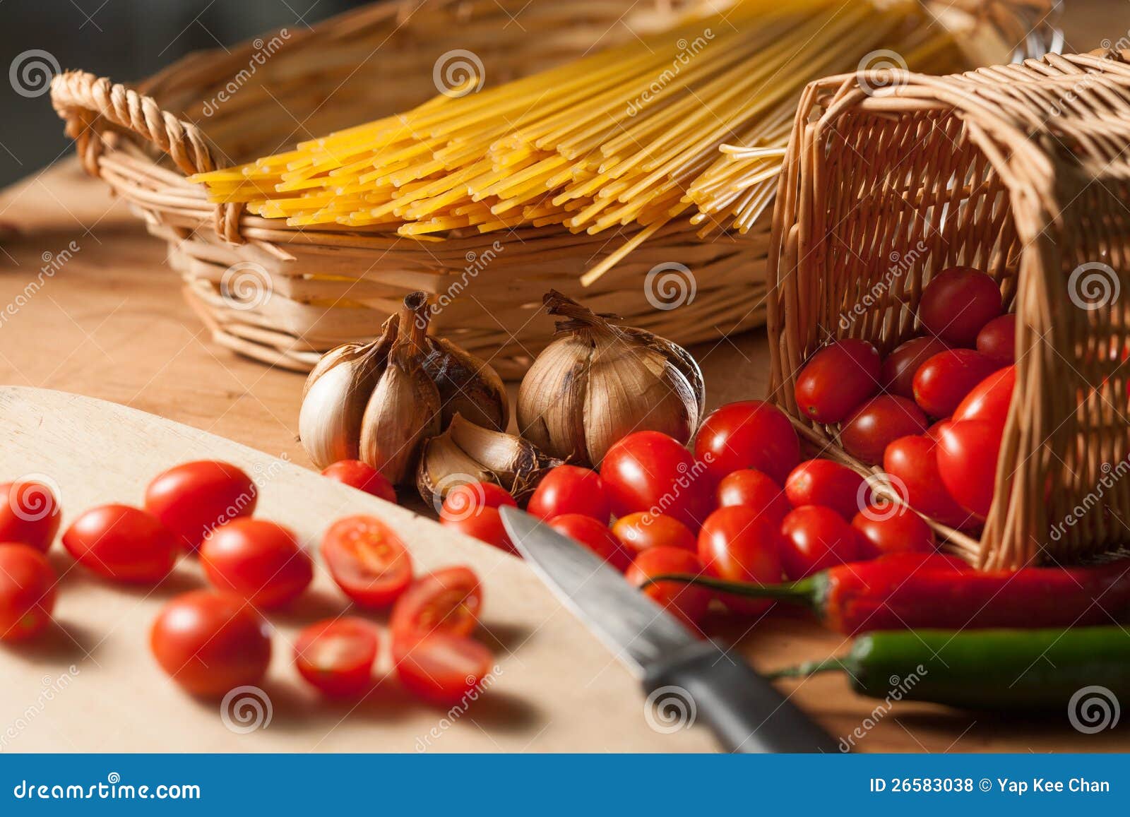 Cooking ingredients stock photo. Image of noodles, pasta - 26583038