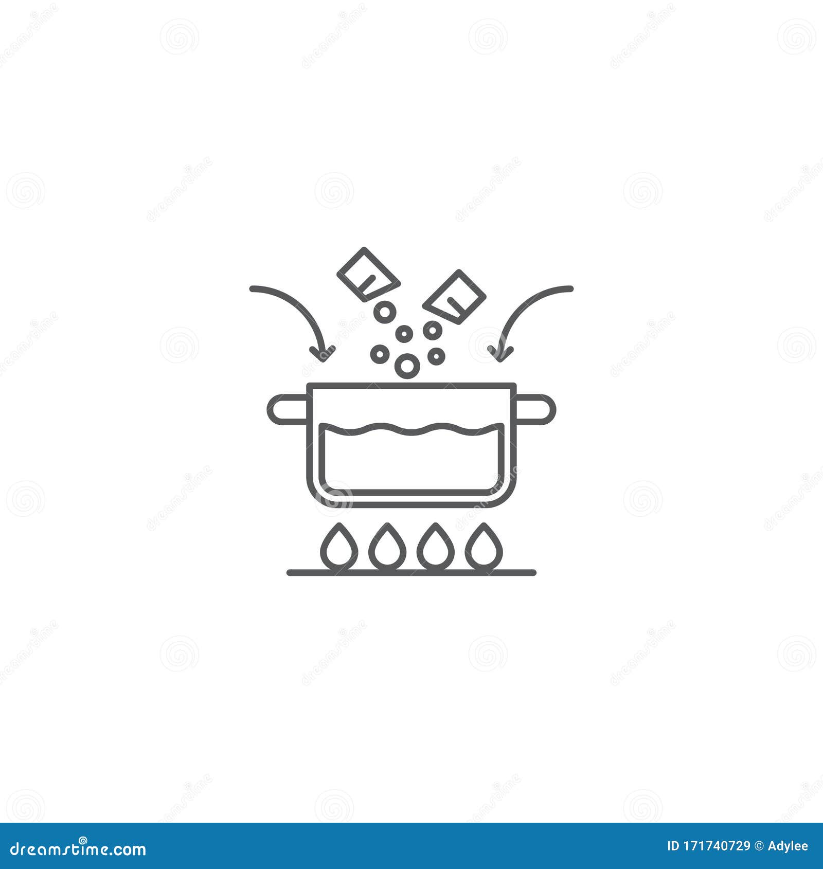 Cooking Instruction Vector Icon Symbol Work Flow Isolated on White ...