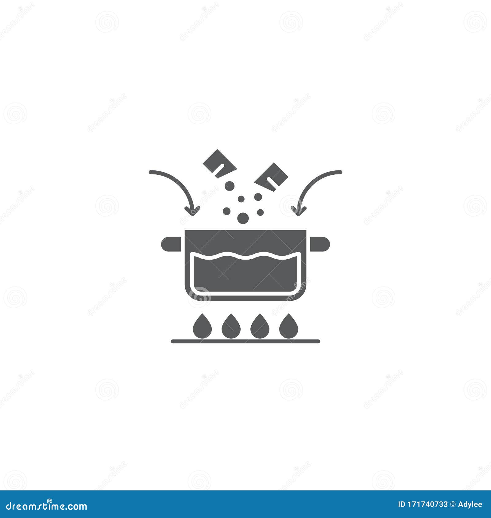 Cooking Instruction Vector Icon Symbol Work Flow Isolated on White ...