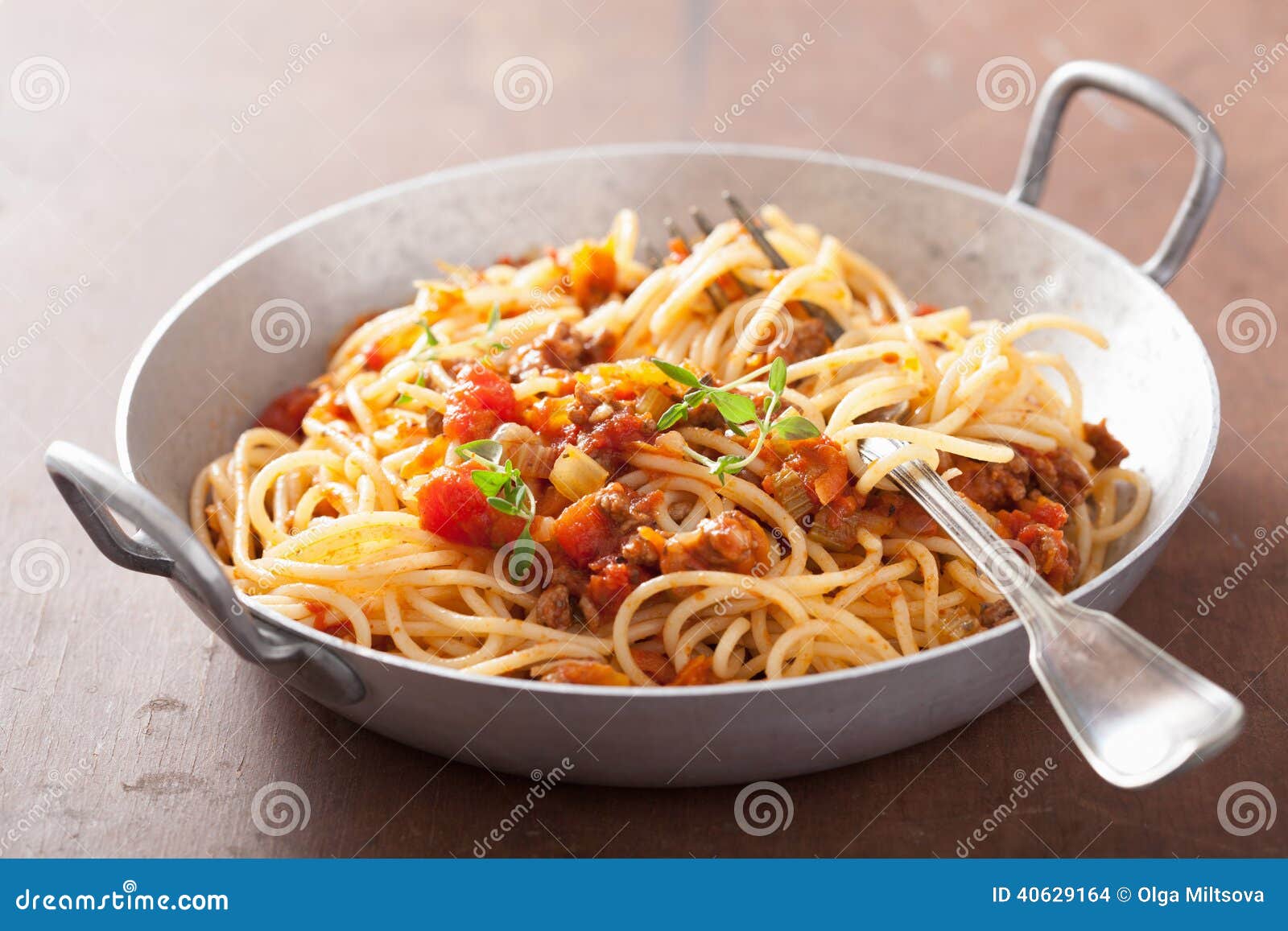 Cooking Italian Pasta Spaghetti Bolognese Stock Photo - Image of ...