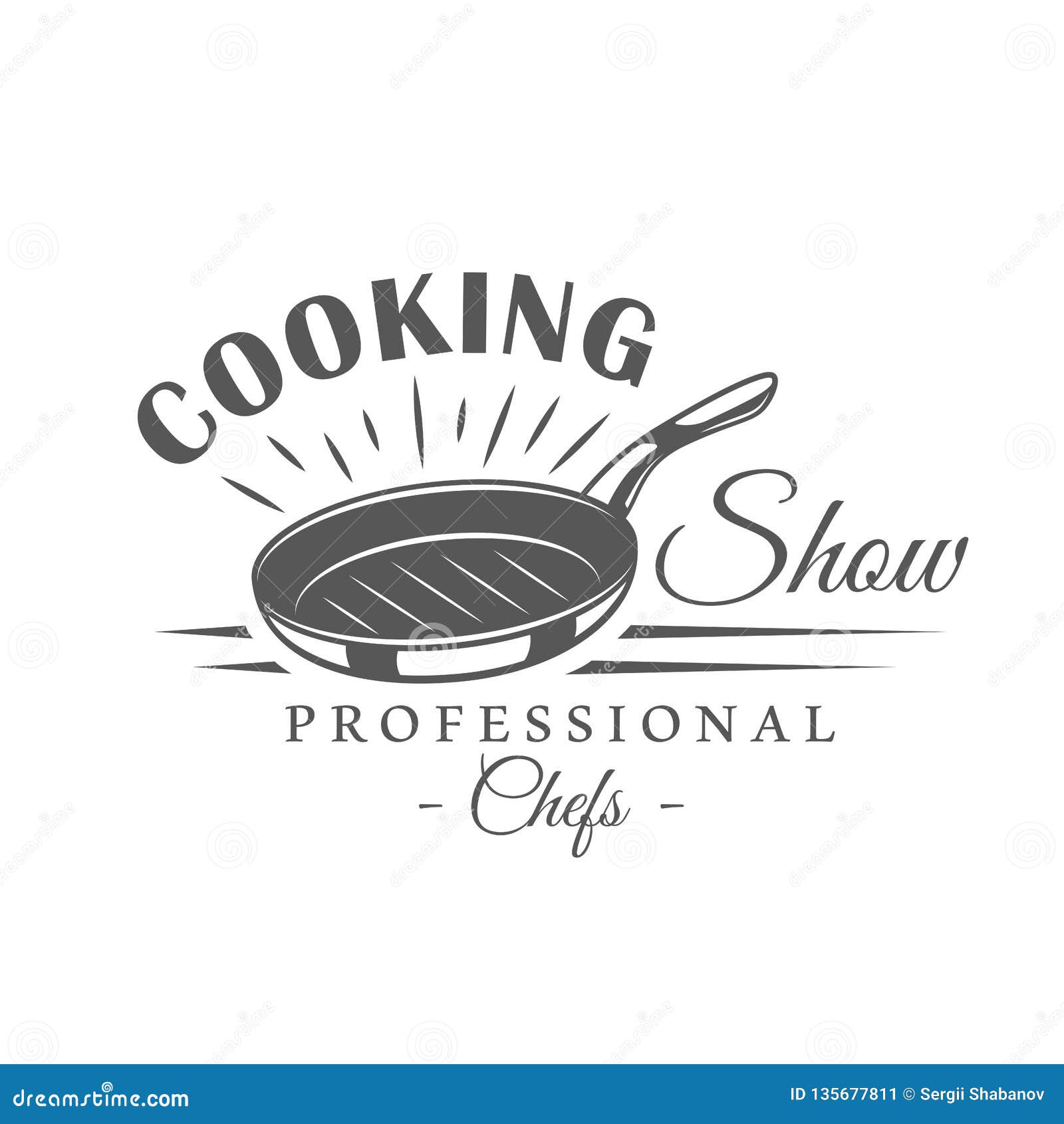Cooking Label Isolated on White Background Stock Vector - Illustration ...