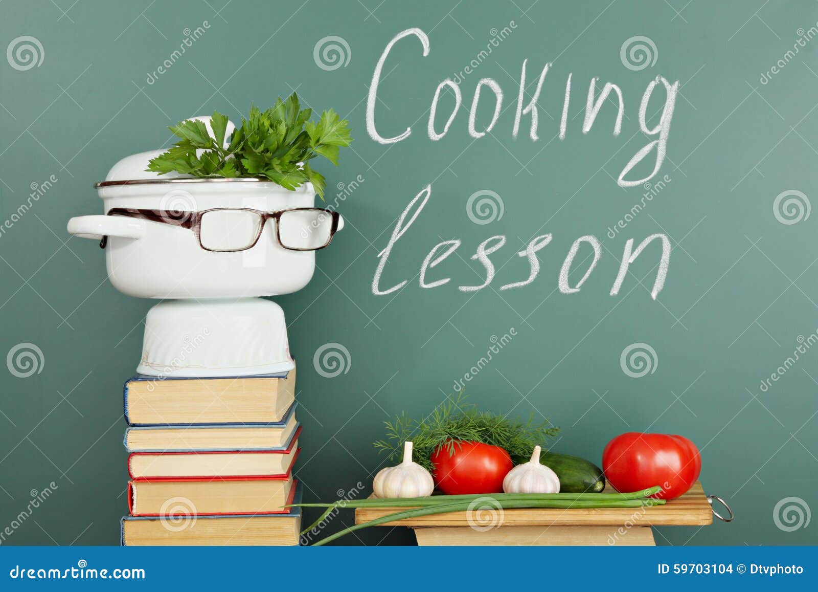 Cooking lesson stock illustration. Illustration of clever - 59703104