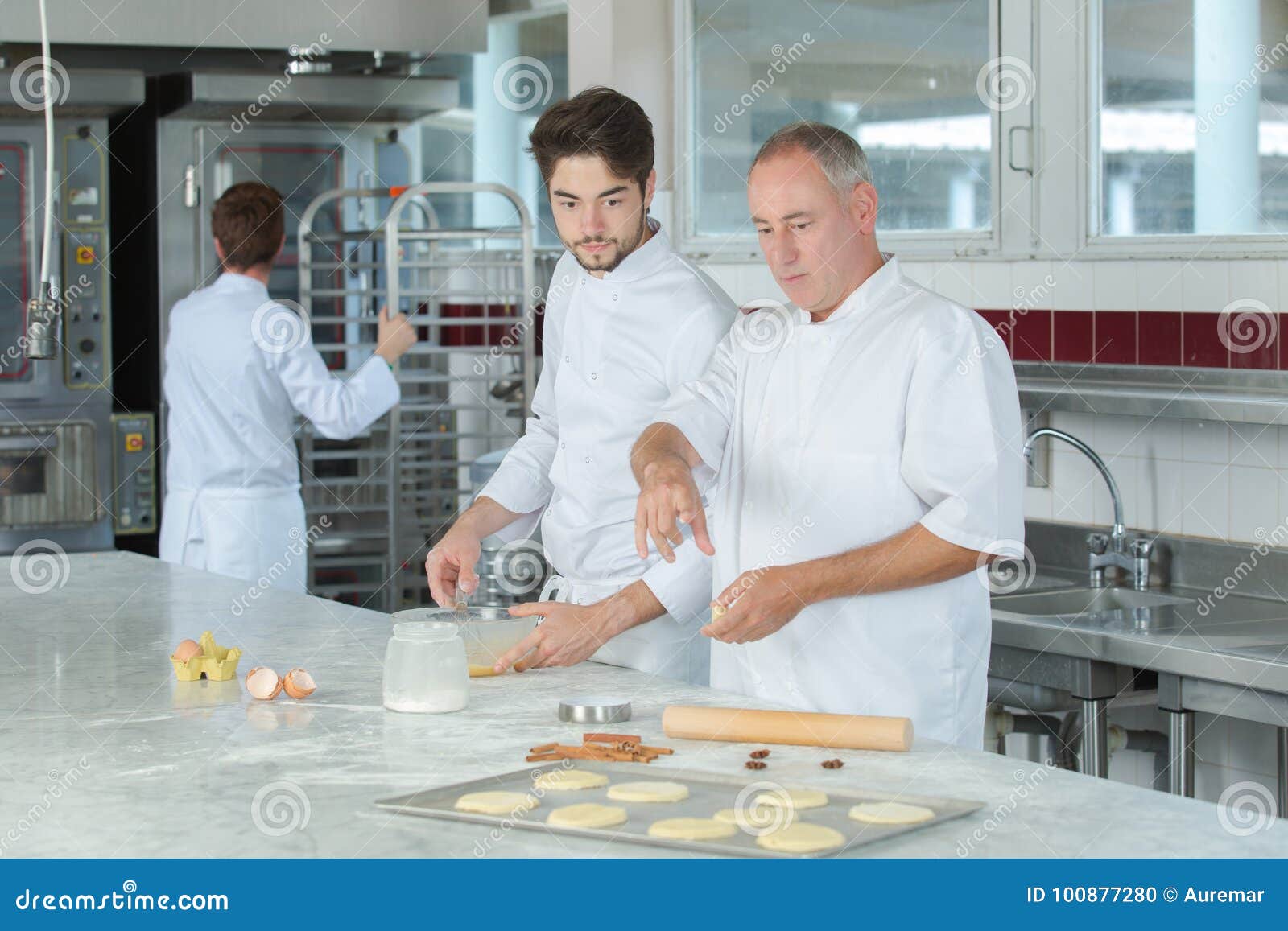 Cooking lessons from chef stock photo. Image of look - 100877280