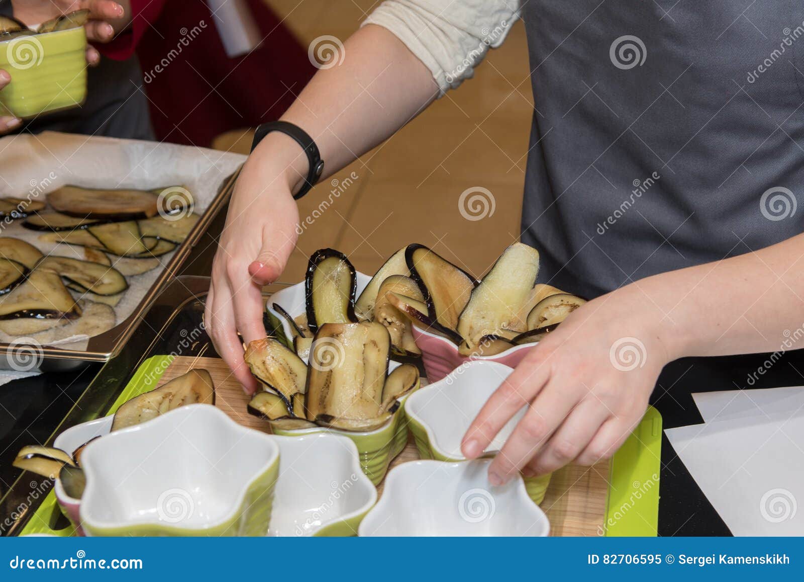 Cooking lessons from chef stock image. Image of food - 82706595