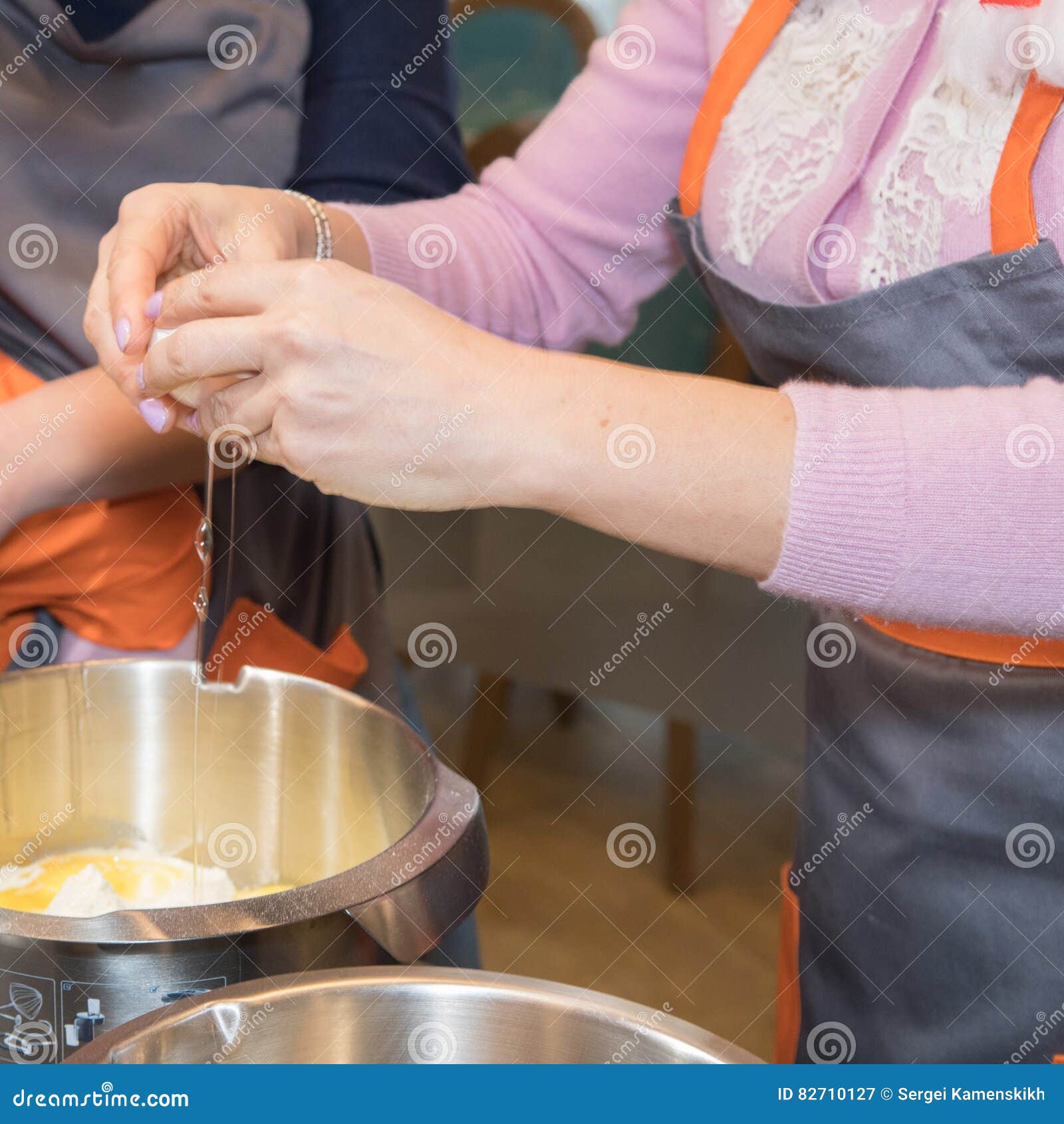 Cooking lessons from chef stock image. Image of home - 82710127