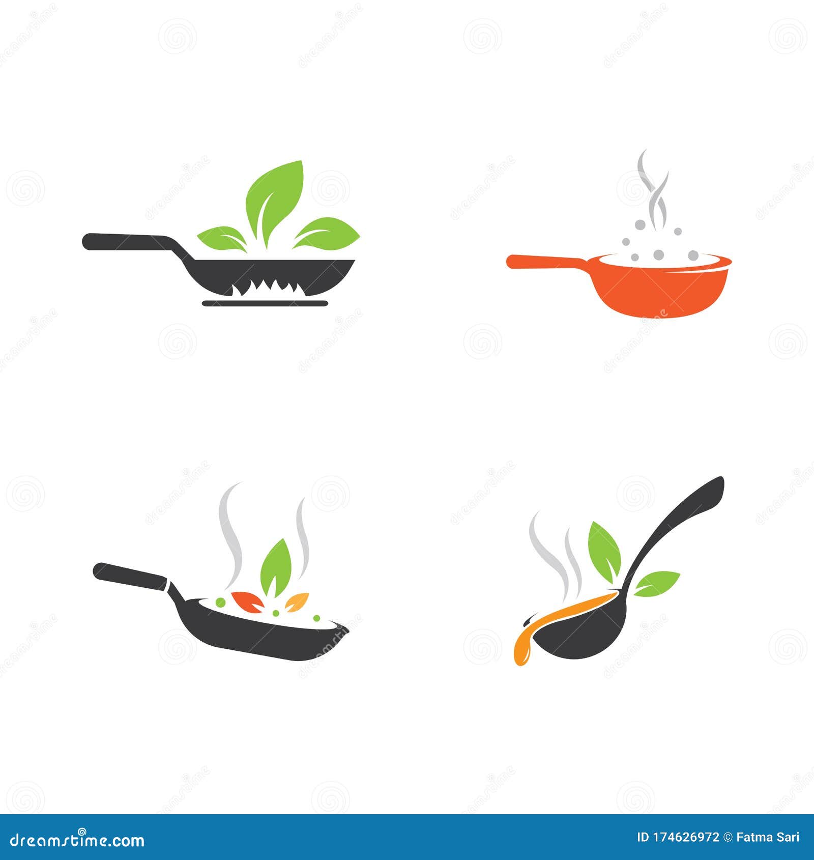 Cooking icon logo creative stock vector. Illustration of soup - 174626972