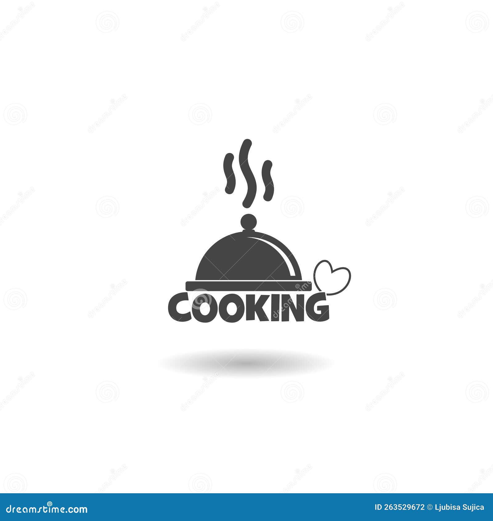 Cooking Logo Icon with Shadow Stock Vector - Illustration of blue ...