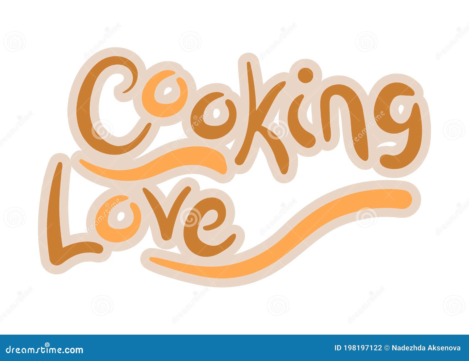 Cooking Is Love Made Visible. Handwritten Lettering. Vector ...