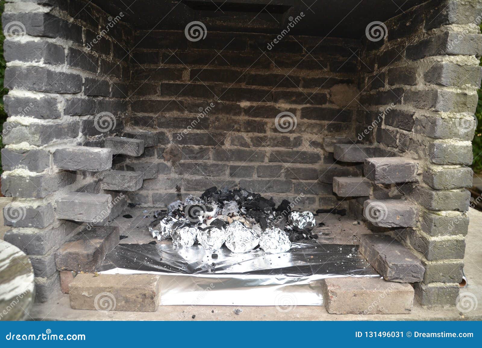 Cooking a Meal in the Fireplace Stock Image - Image of outdoor ...