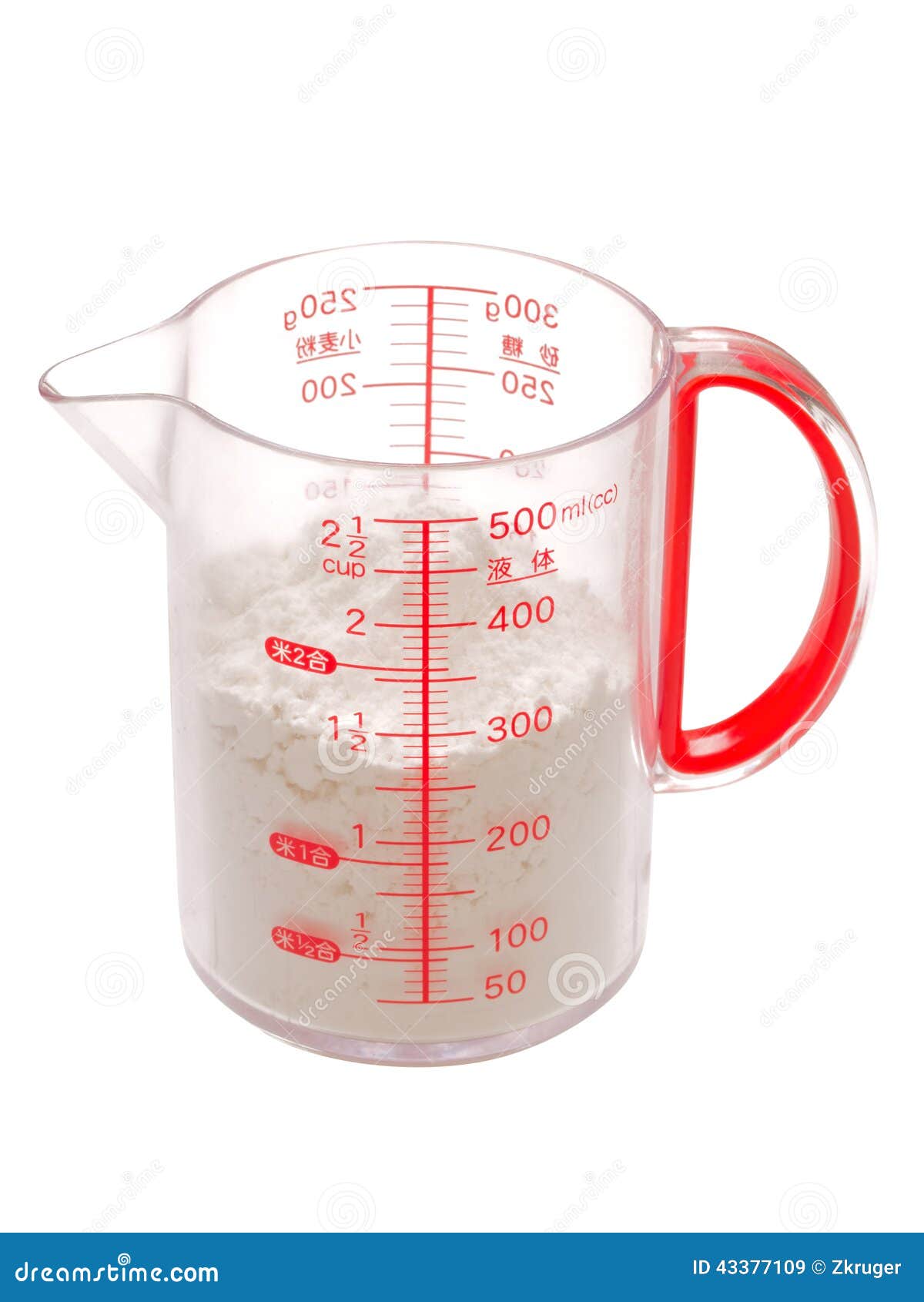 Cooking measuring cup stock image. Image of flour, white - 43377109