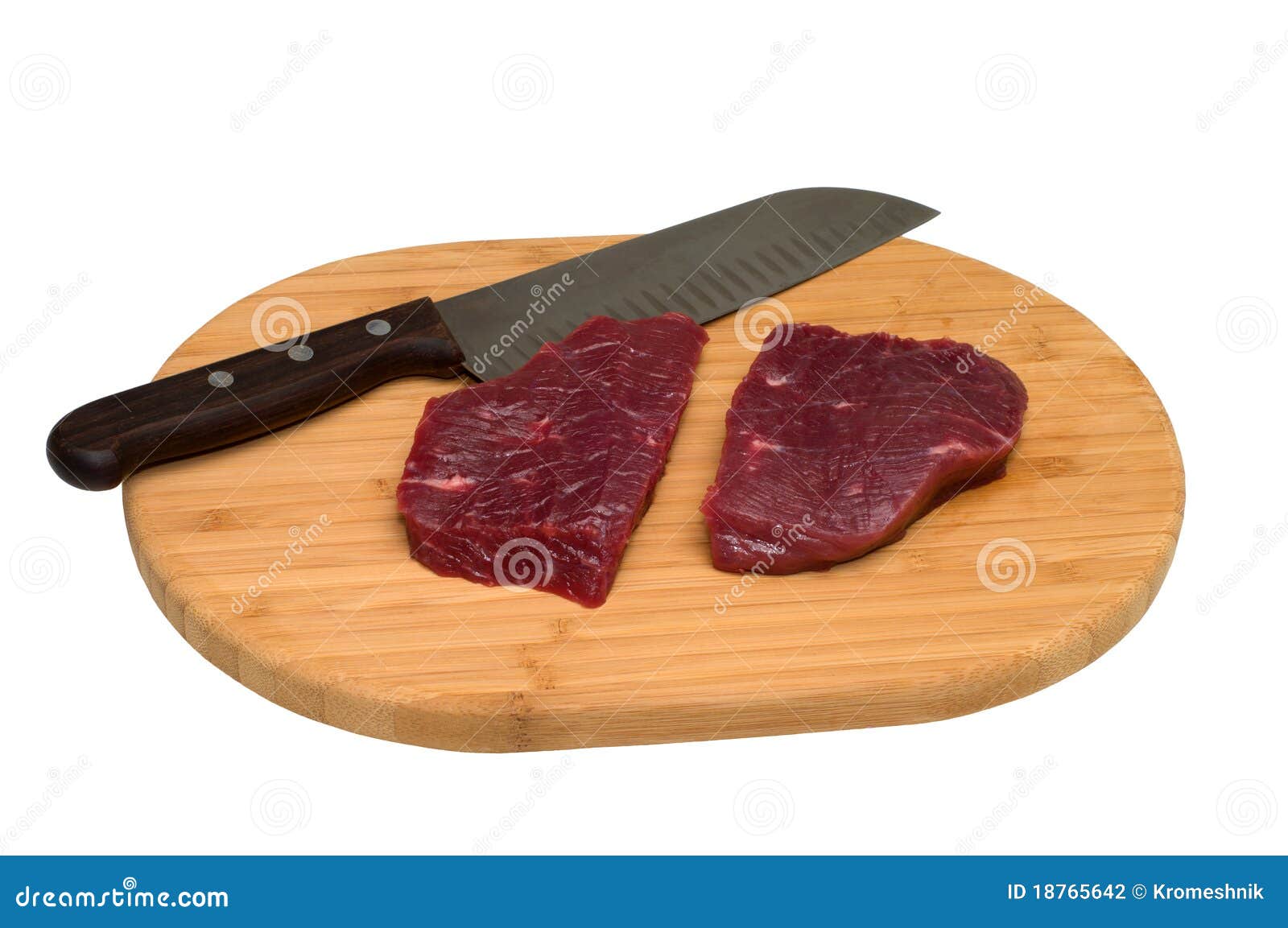 Cooking meat. stock photo. Image of fillet, isolated - 18765642