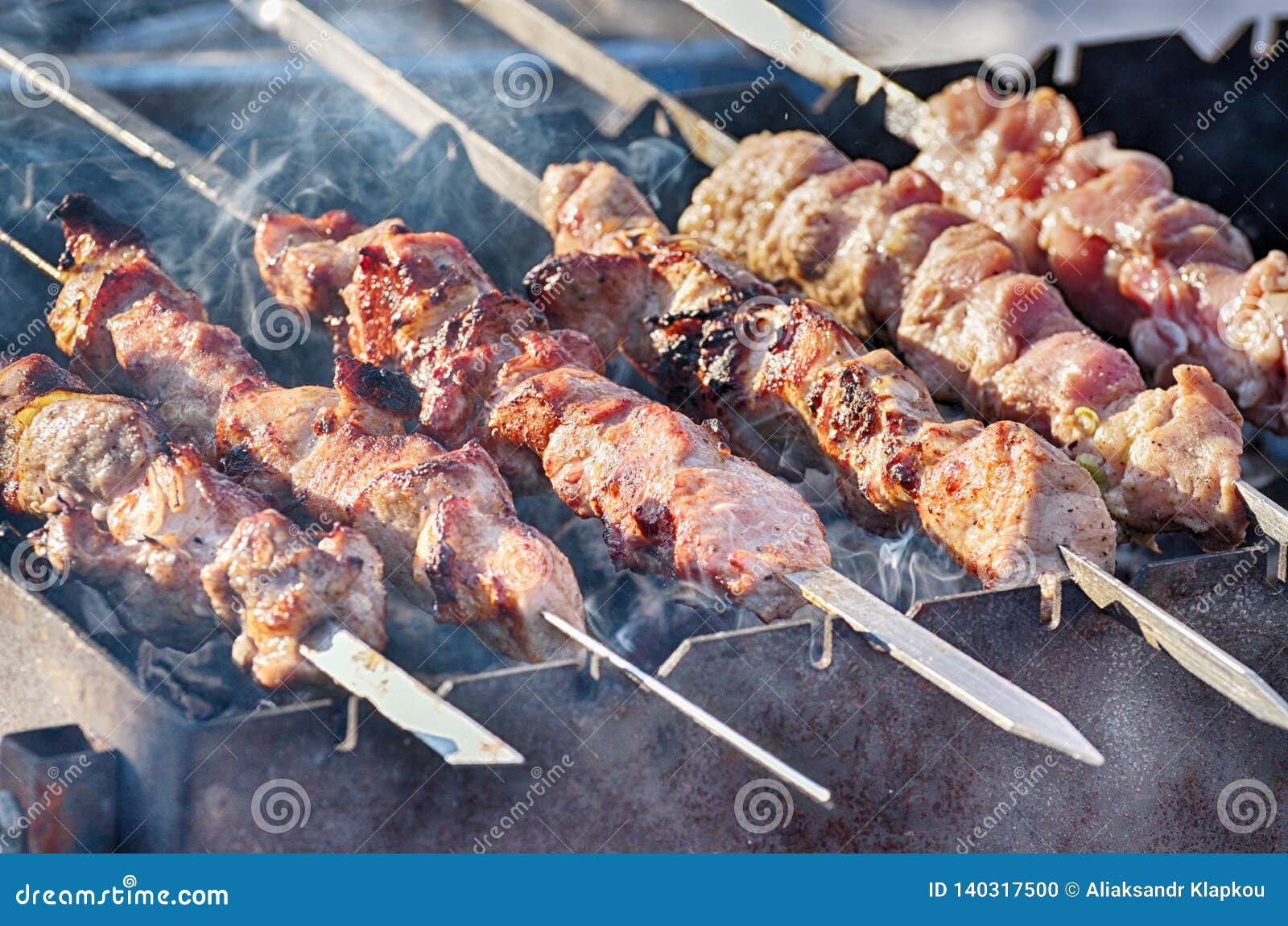 Cooking meat dishes stock photo. Image of gilgar, grilling - 140317500