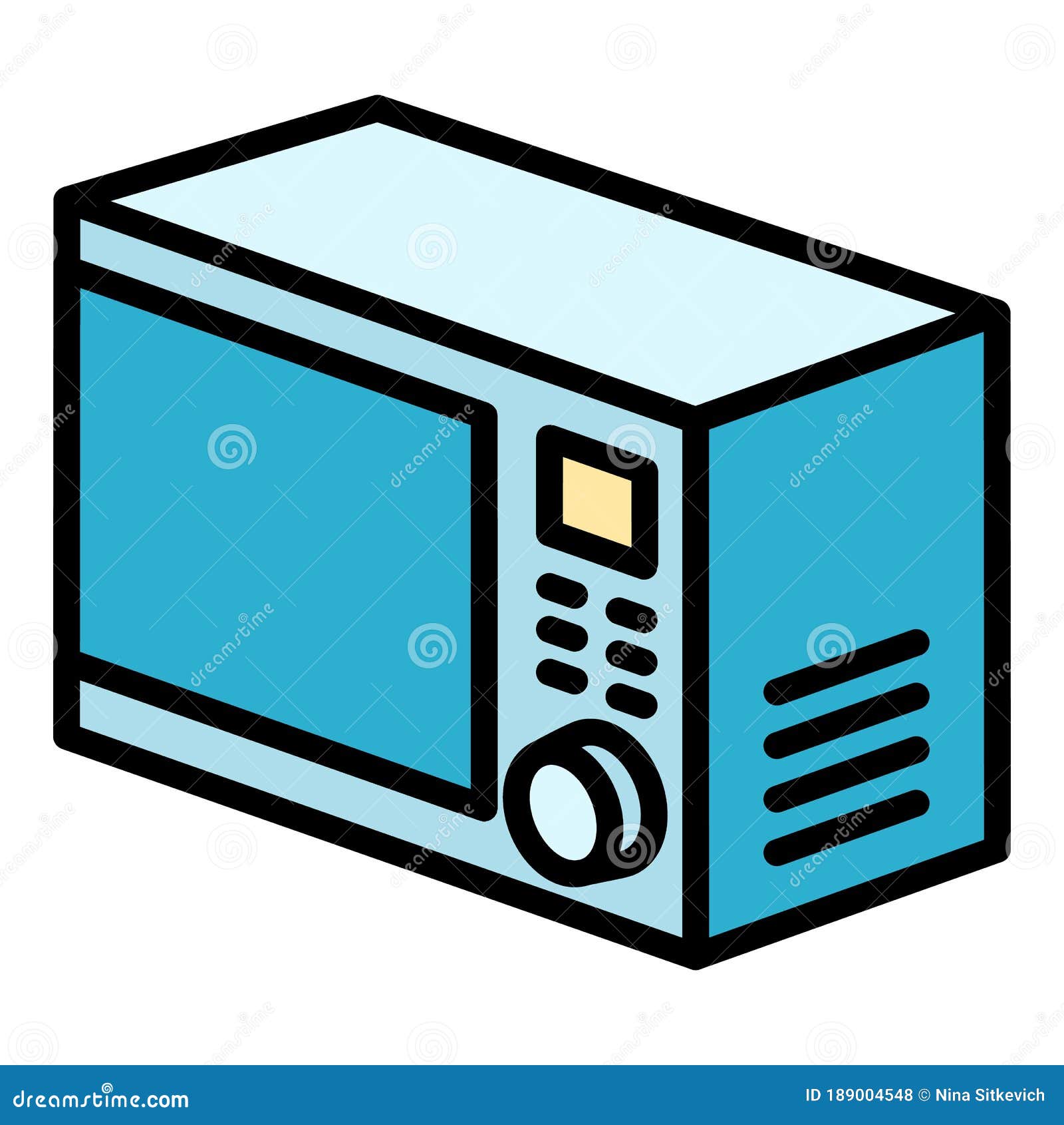 Cooking Microwave Oven Cartoon Vector Illustration | CartoonDealer.com ...