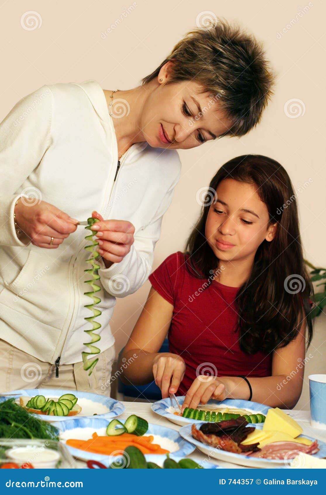 Cooking with mom stock image. Image of class, food, cute - 744357