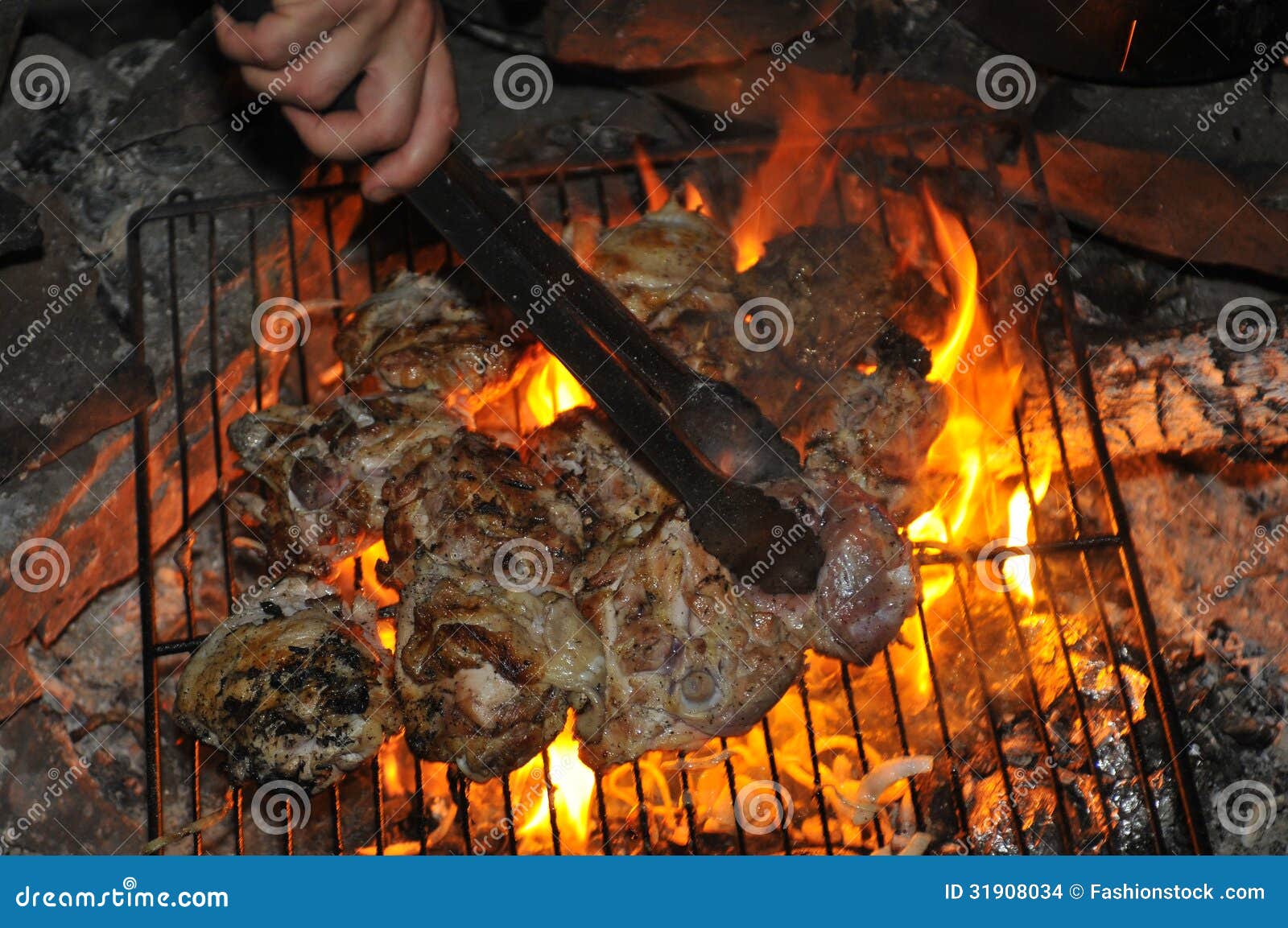 Cooking at Night at Campground Stock Photo - Image of lifestyle, burn ...