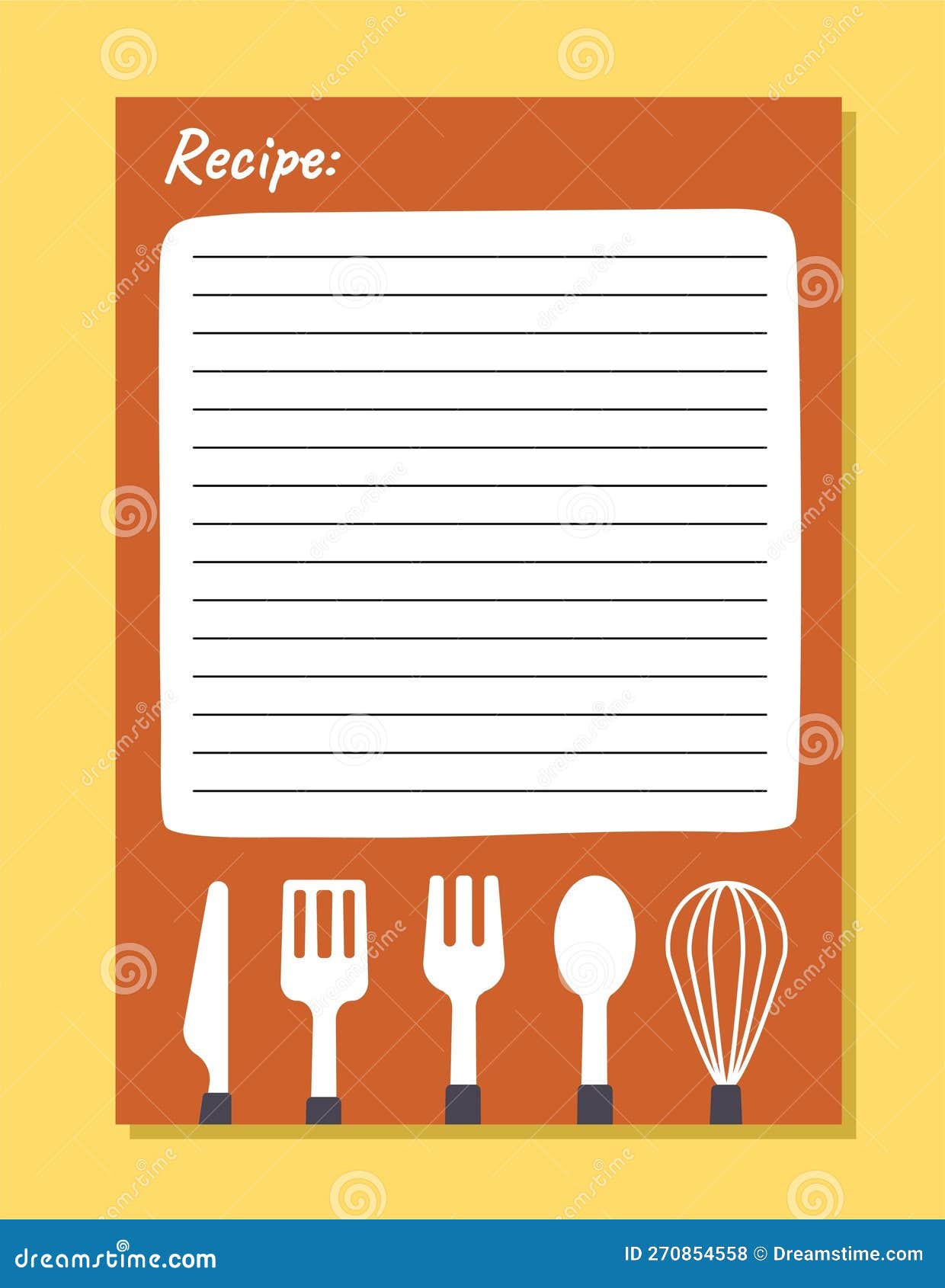 Cooking note concept stock vector. Illustration of idea - 270854558