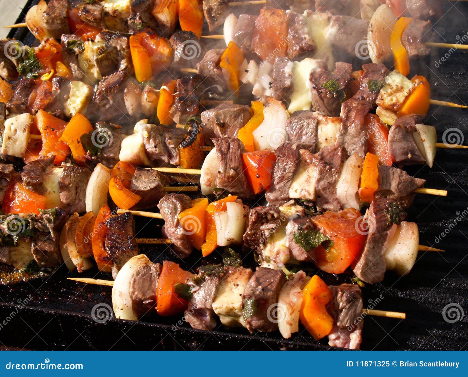 Cooking Outdoors, Barbeque. Stock Image - Image of smoke, dinning: 11871325