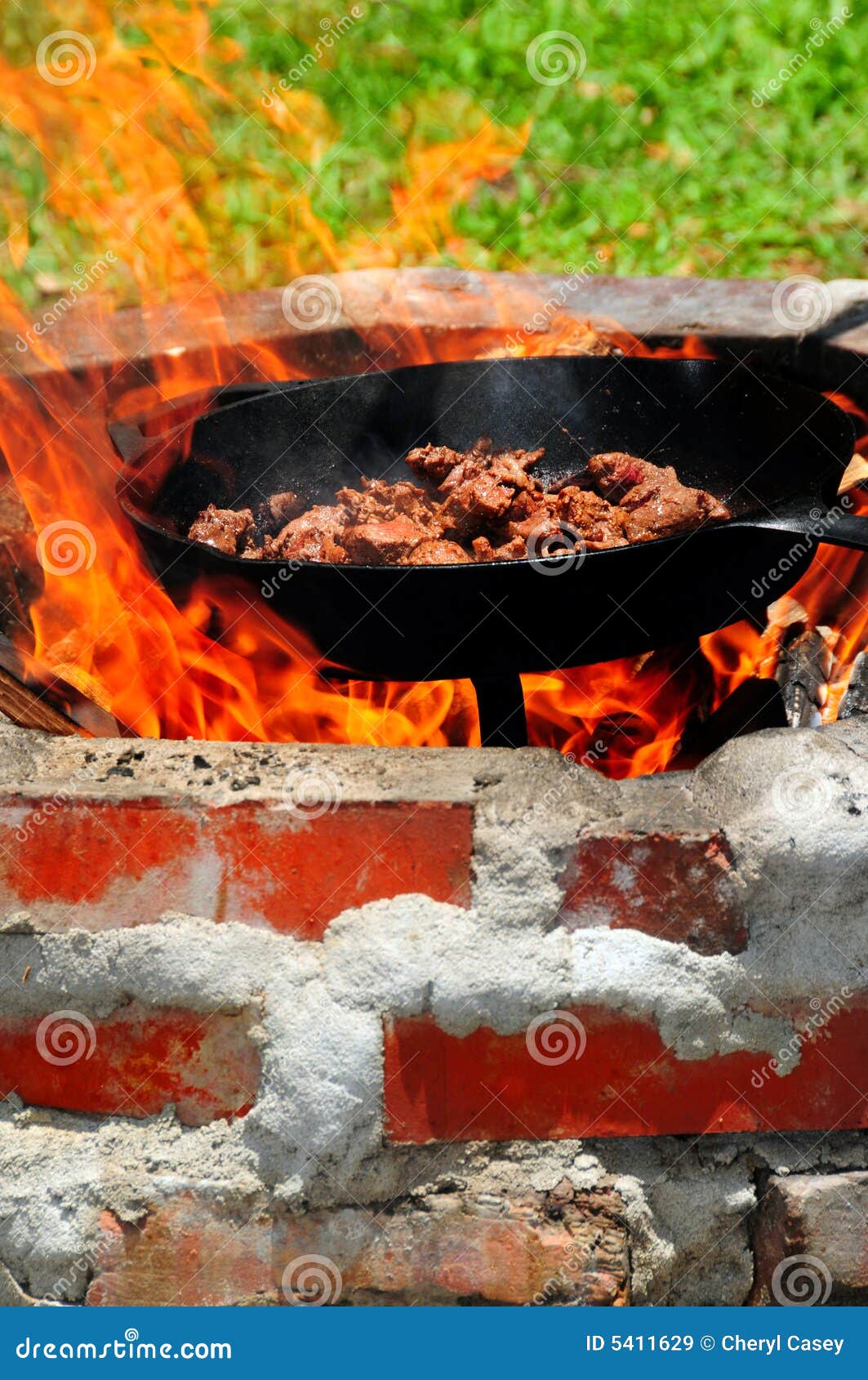 Cooking Over Open Fire stock image. Image of reenactment - 5411629