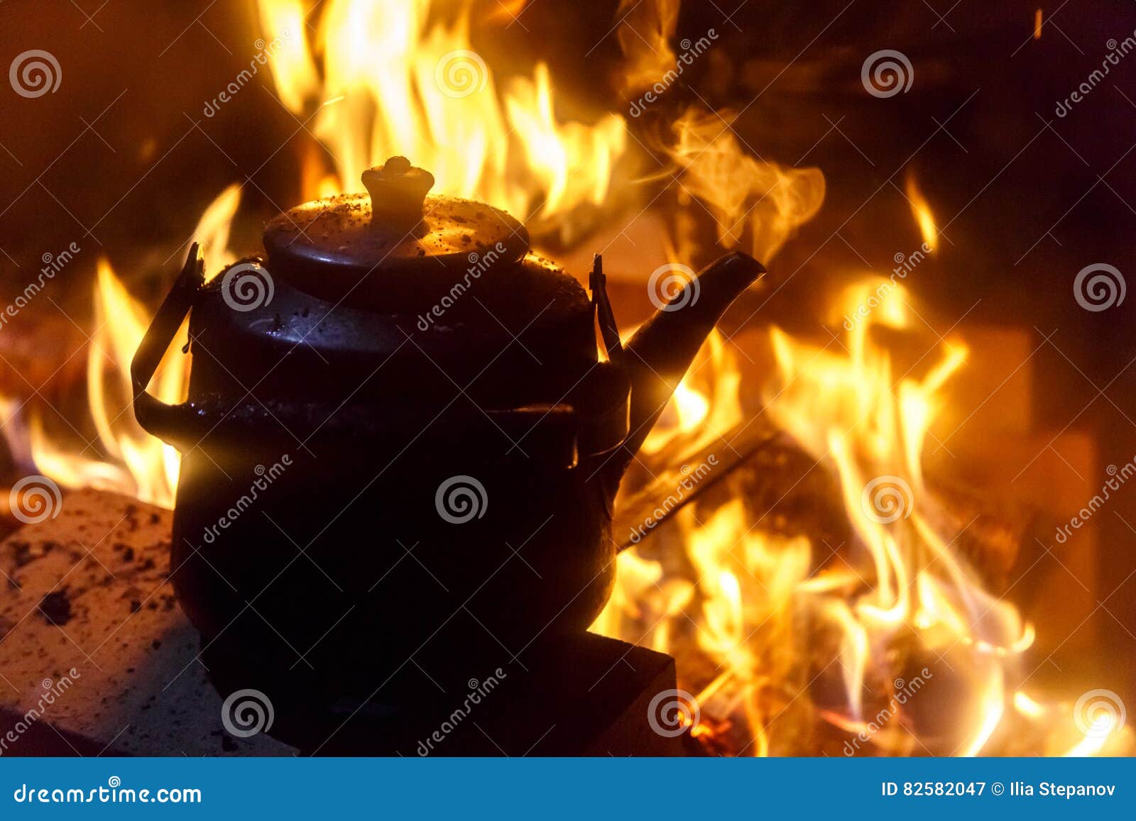 Cooking over an open fire stock image. Image of finland - 82582047
