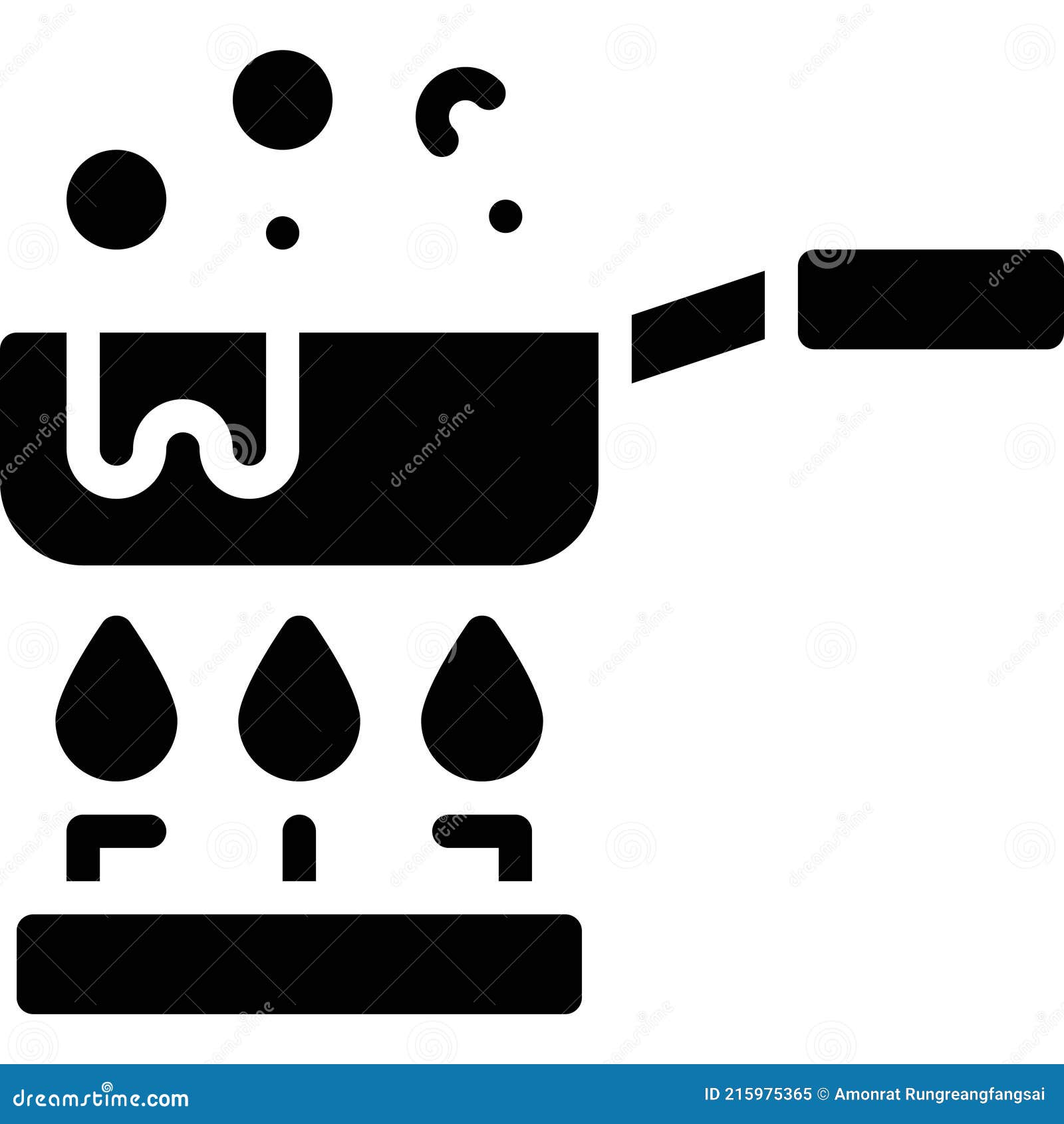 Cooking with Pan Icon, Bakery and Baking Related Vector Stock Vector ...