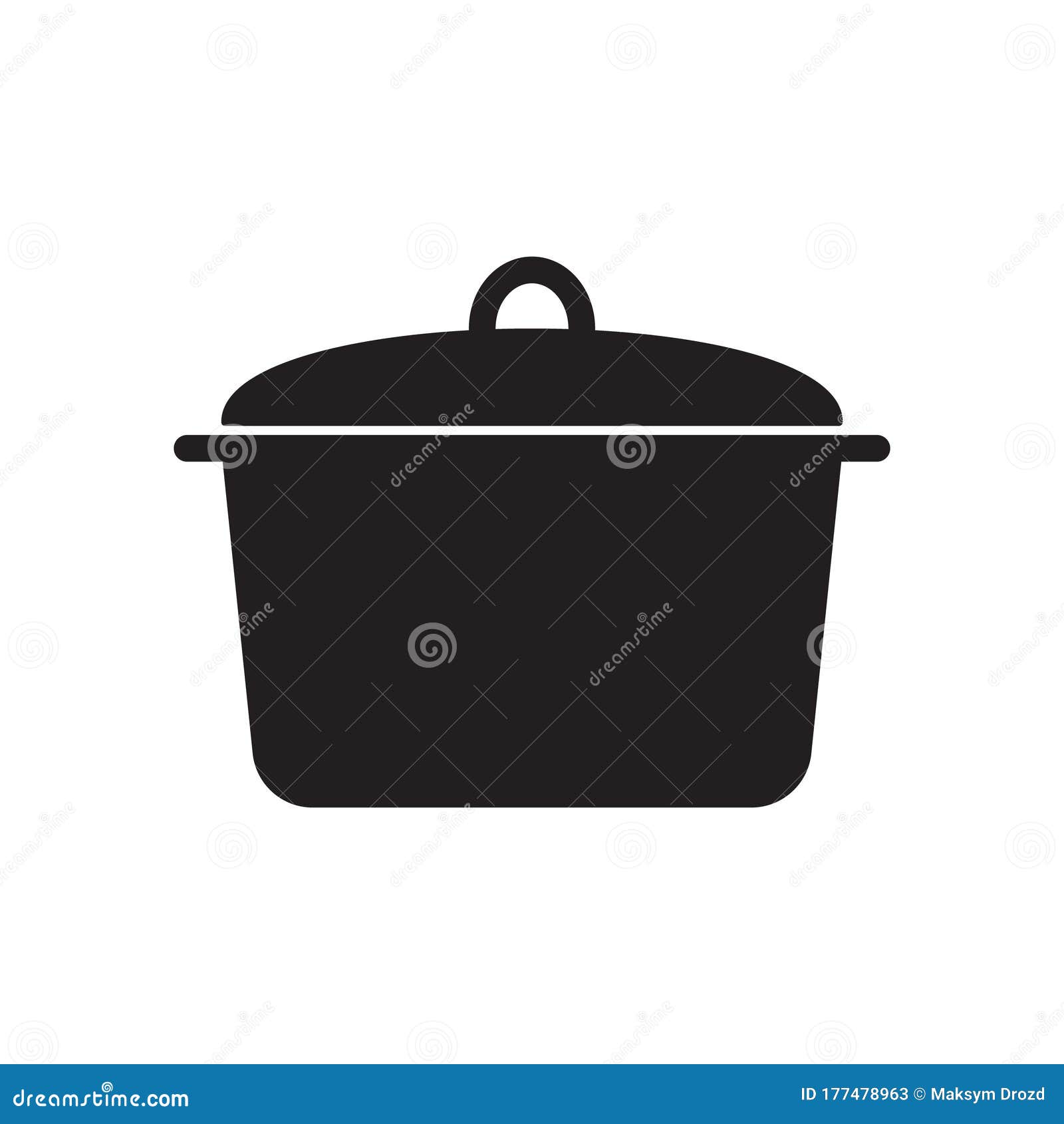 Cooking Pan Icon, Pot Icon Vector Isolated Stock Illustration ...
