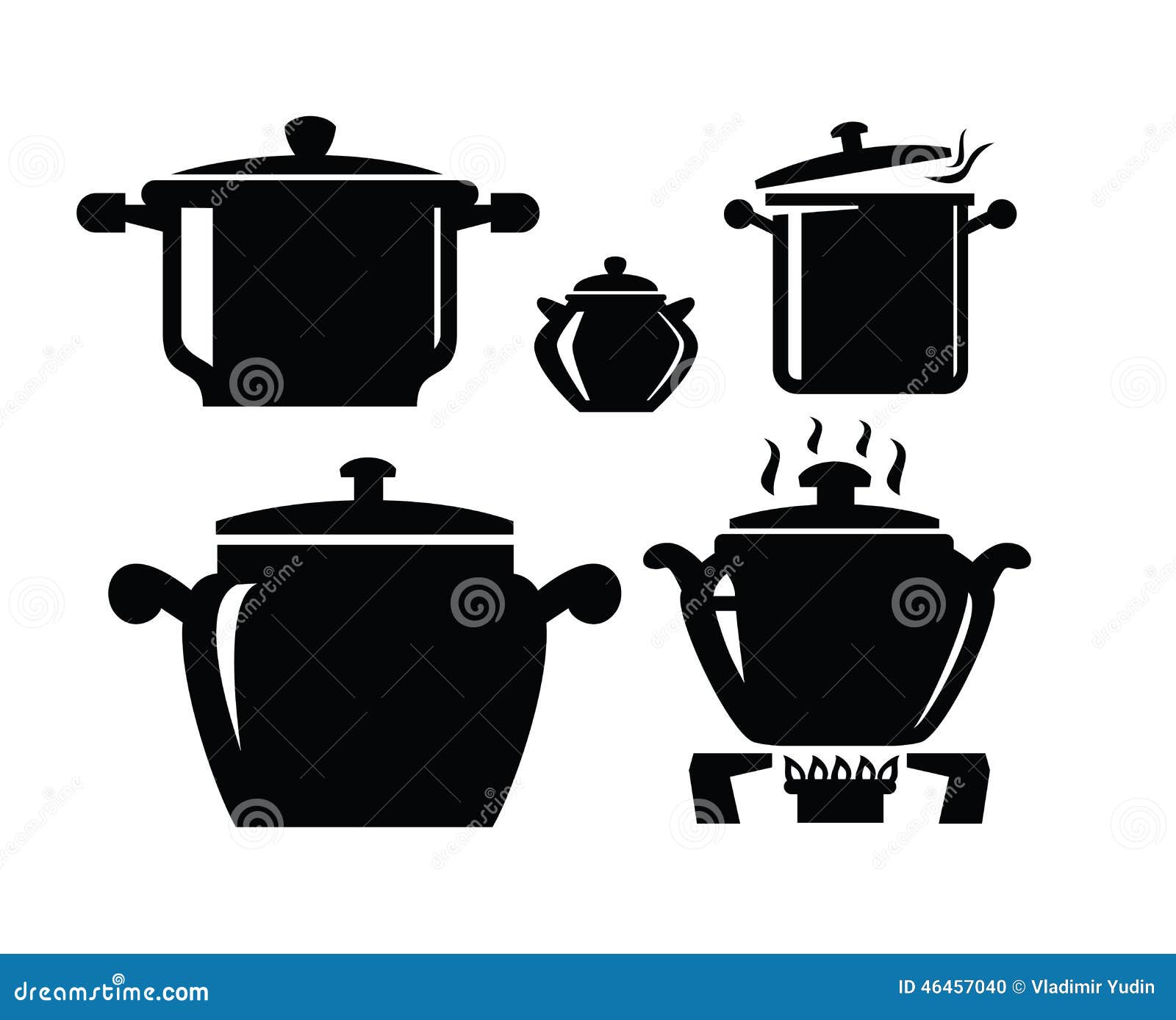 Cooking pan icon stock vector. Illustration of cuisine - 46457040
