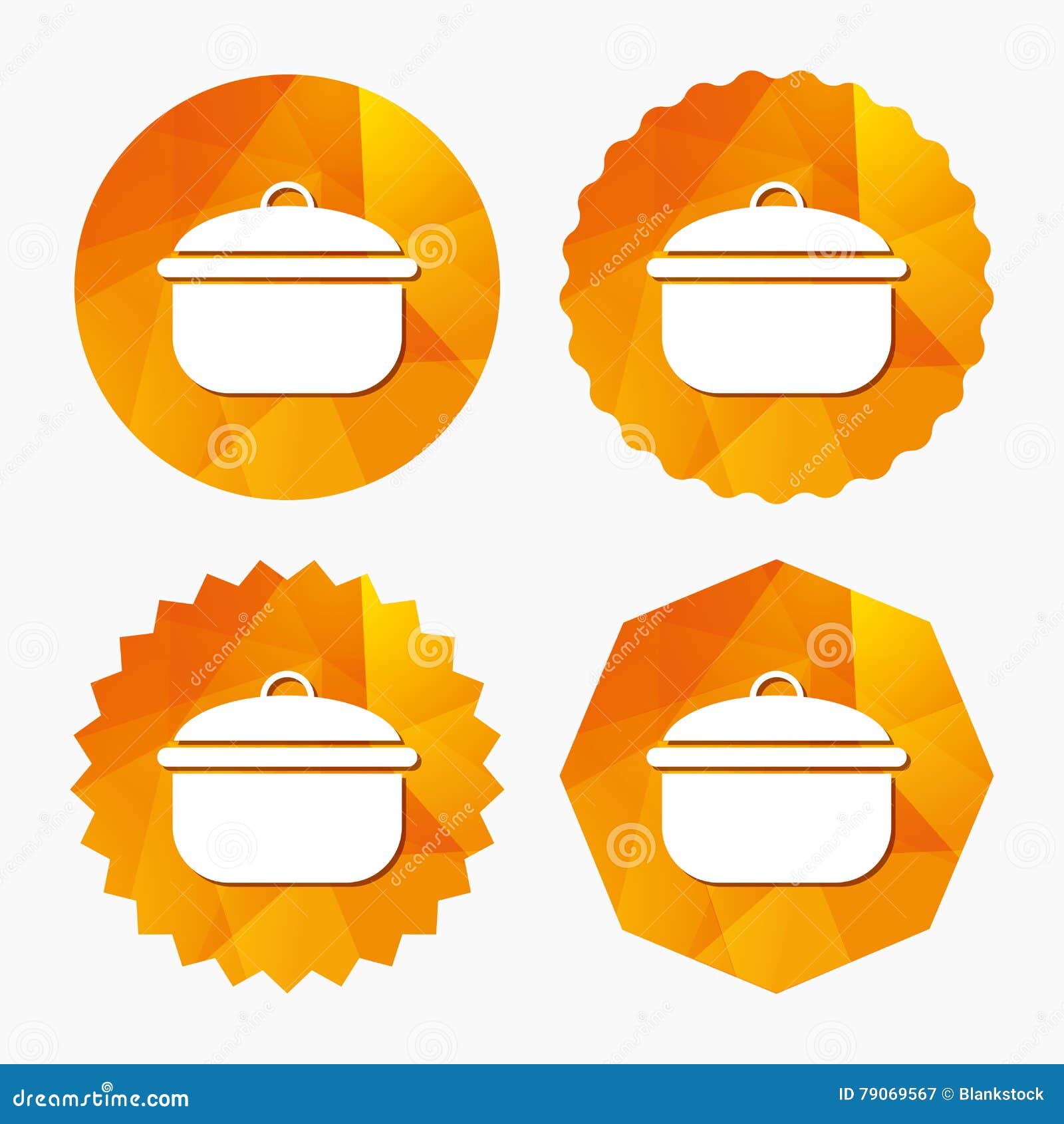 Cooking Pan Sign Icon. Boil or Stew Food Symbol Stock Vector ...