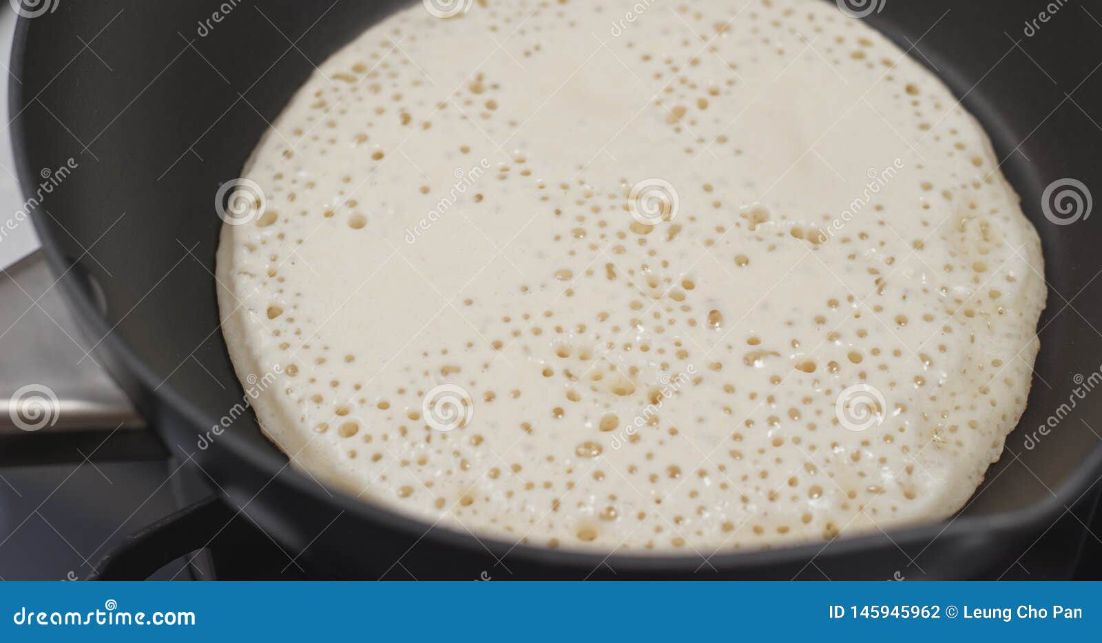 Cooking pancake at home stock photo. Image of breakfast - 145945962