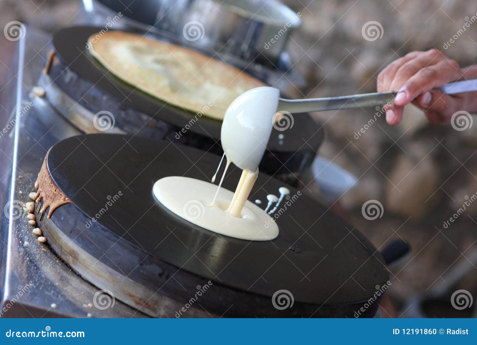 Cooking a pancakes stock photo. Image of griddle, appliance - 12191860
