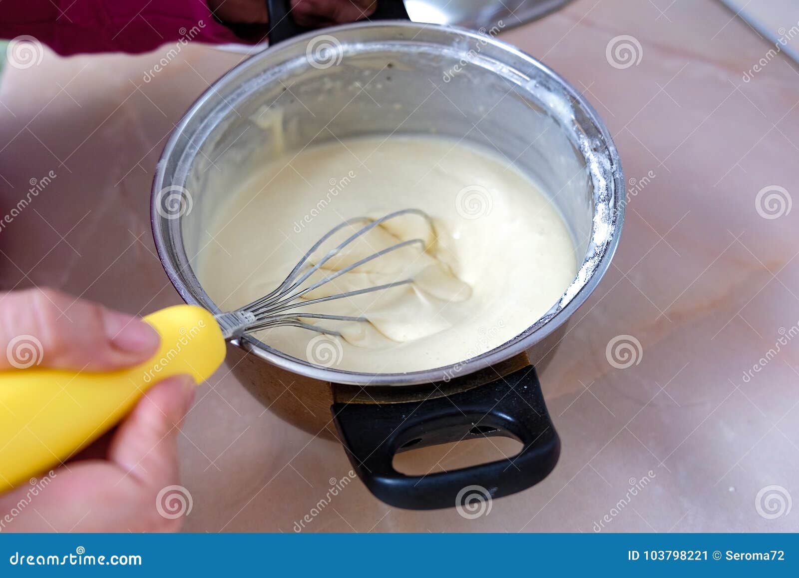 Mixing the Dough for Pancakes Stock Image - Image of snack, pancakes ...