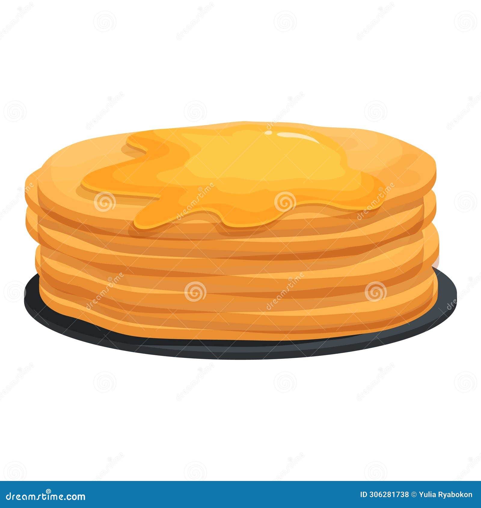 Cooking Pancakes Icon Cartoon Vector. Holiday Table Menu Stock Vector ...