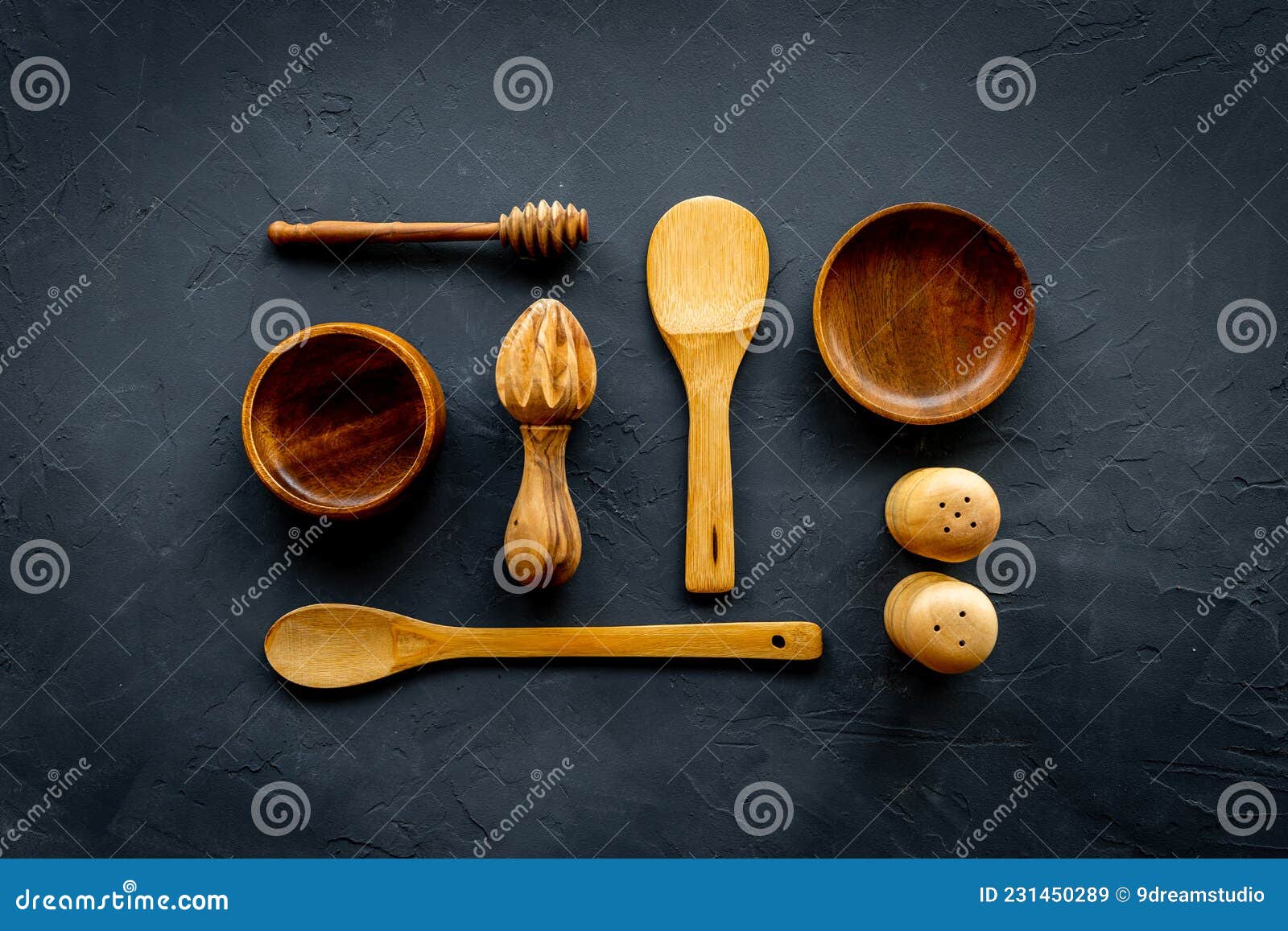 Cooking Pattern with Wooden Kitchen Utensils and Cookware Stock Image ...