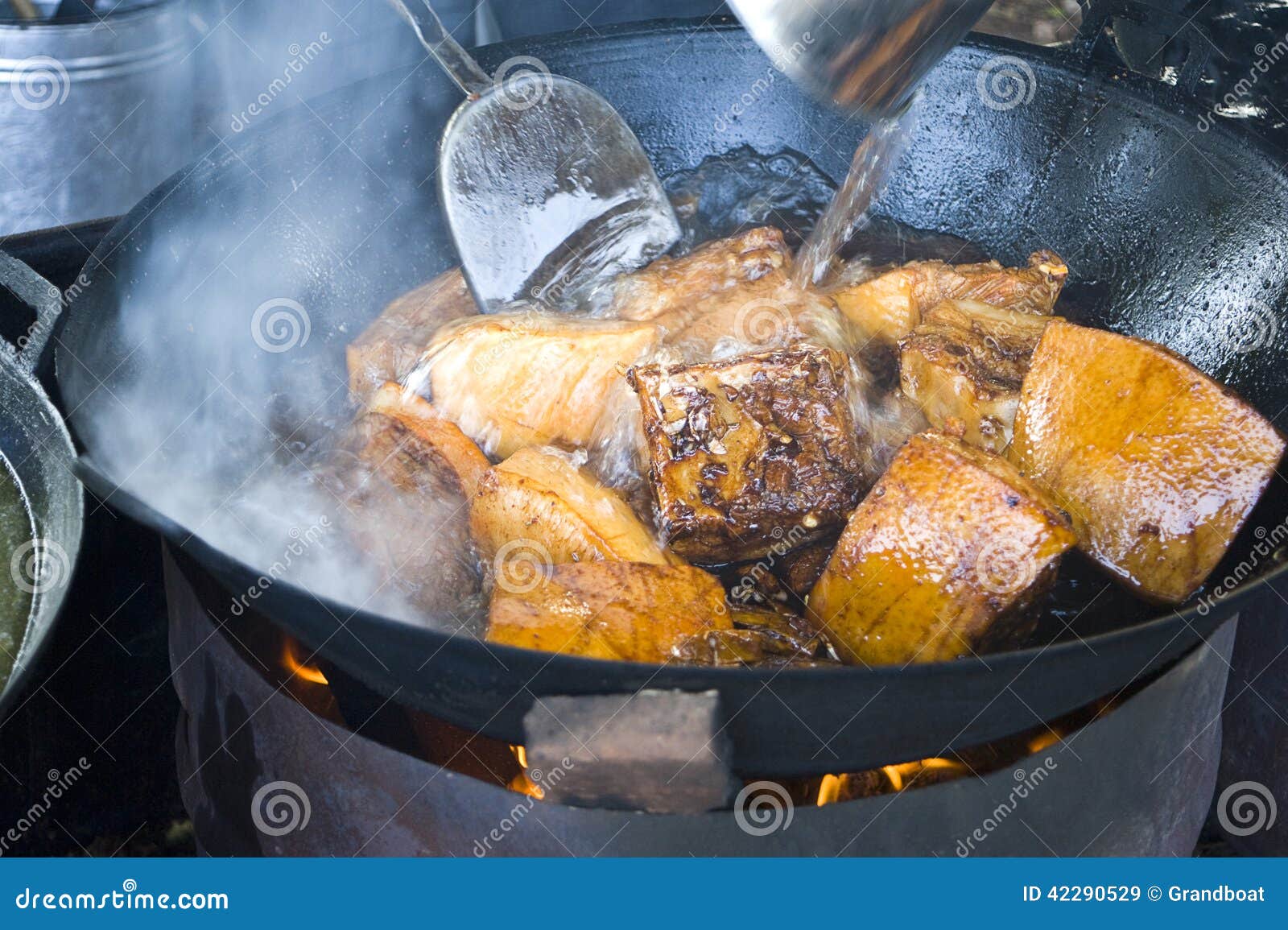 Cooking for a picnic stock image. Image of cooking, fried - 42290529