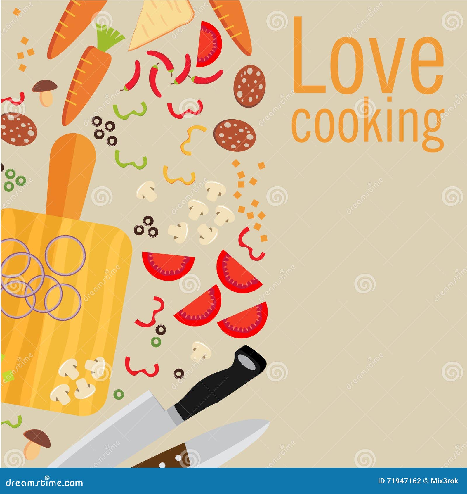 Cooking Poster Design. Vector Illustration Stock Vector - Illustration ...